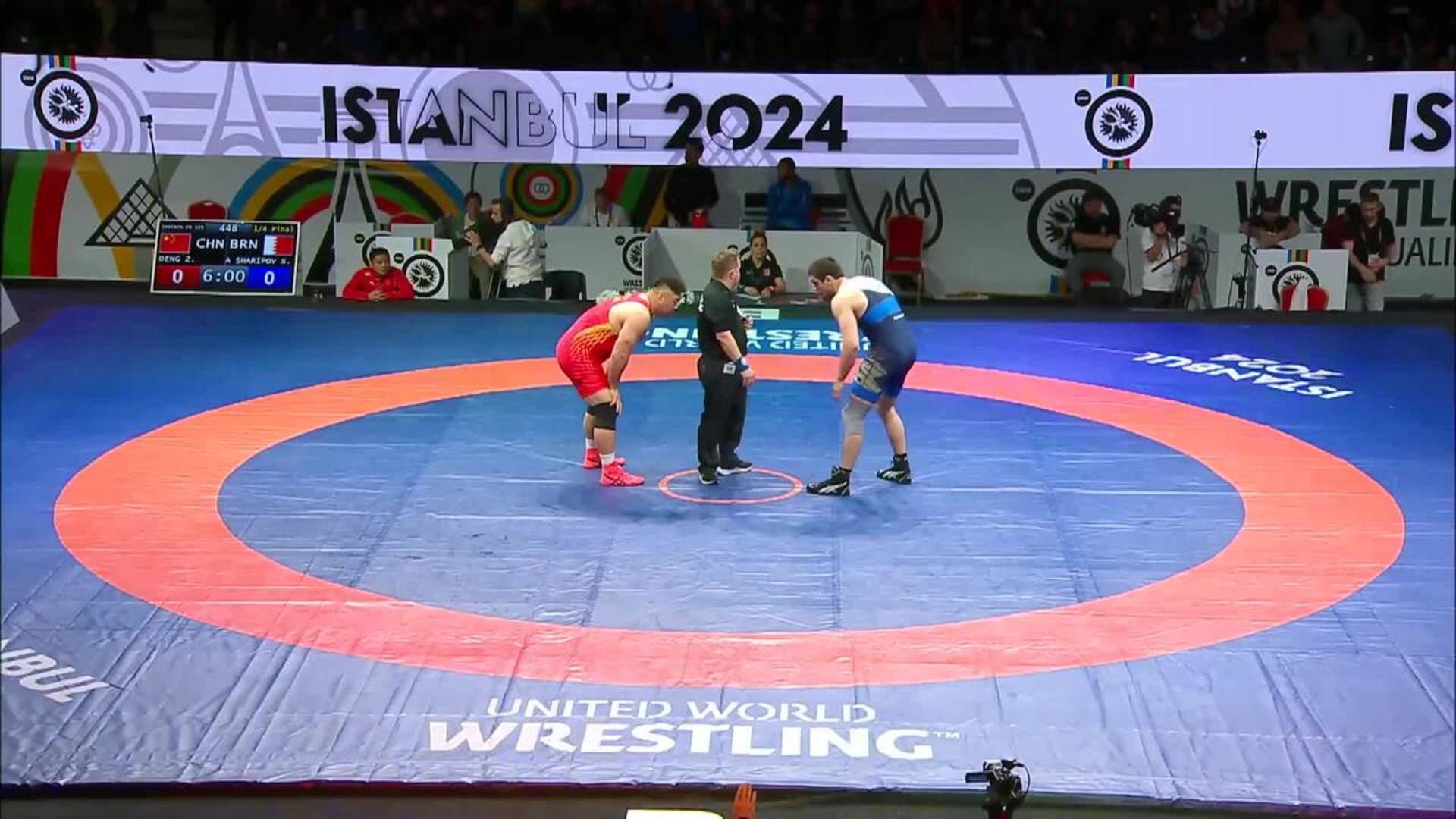 Zhiwei DENG (CHN) vs. Shamil Magomed A SHARIPOV (BRN) | 2024 World OG Qualifier | Quarter Final ...