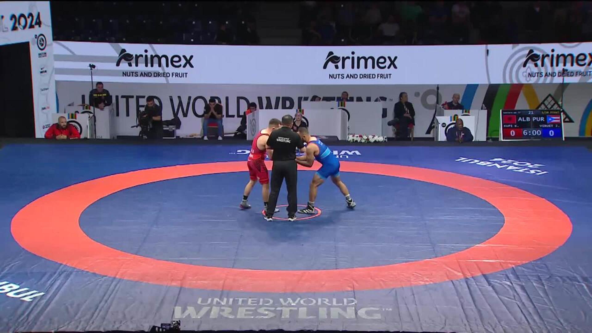 Kevin KUPI (ALB) vs. Jonathan Ender VIRUET (PUR) | 2024 World OG Qualifier | 1/16 Final | GR 77Kg