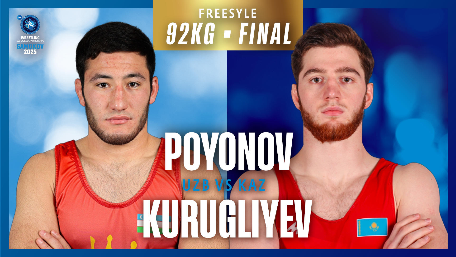 Sherzod POYONOV (UZB) vs. Kamil KURUGLIYEV (KAZ) | U20 WORLD ...