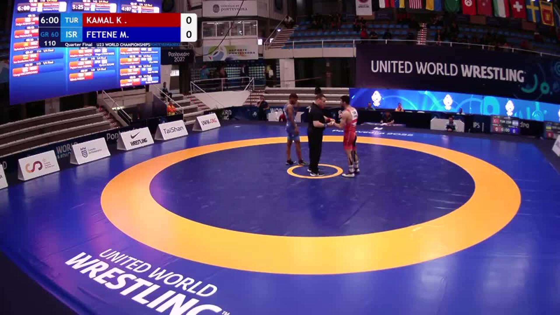 Quarter Final • GR 60Kg • Kerem KAMAL (TUR) vs. Melkamu FETENE (ISR)