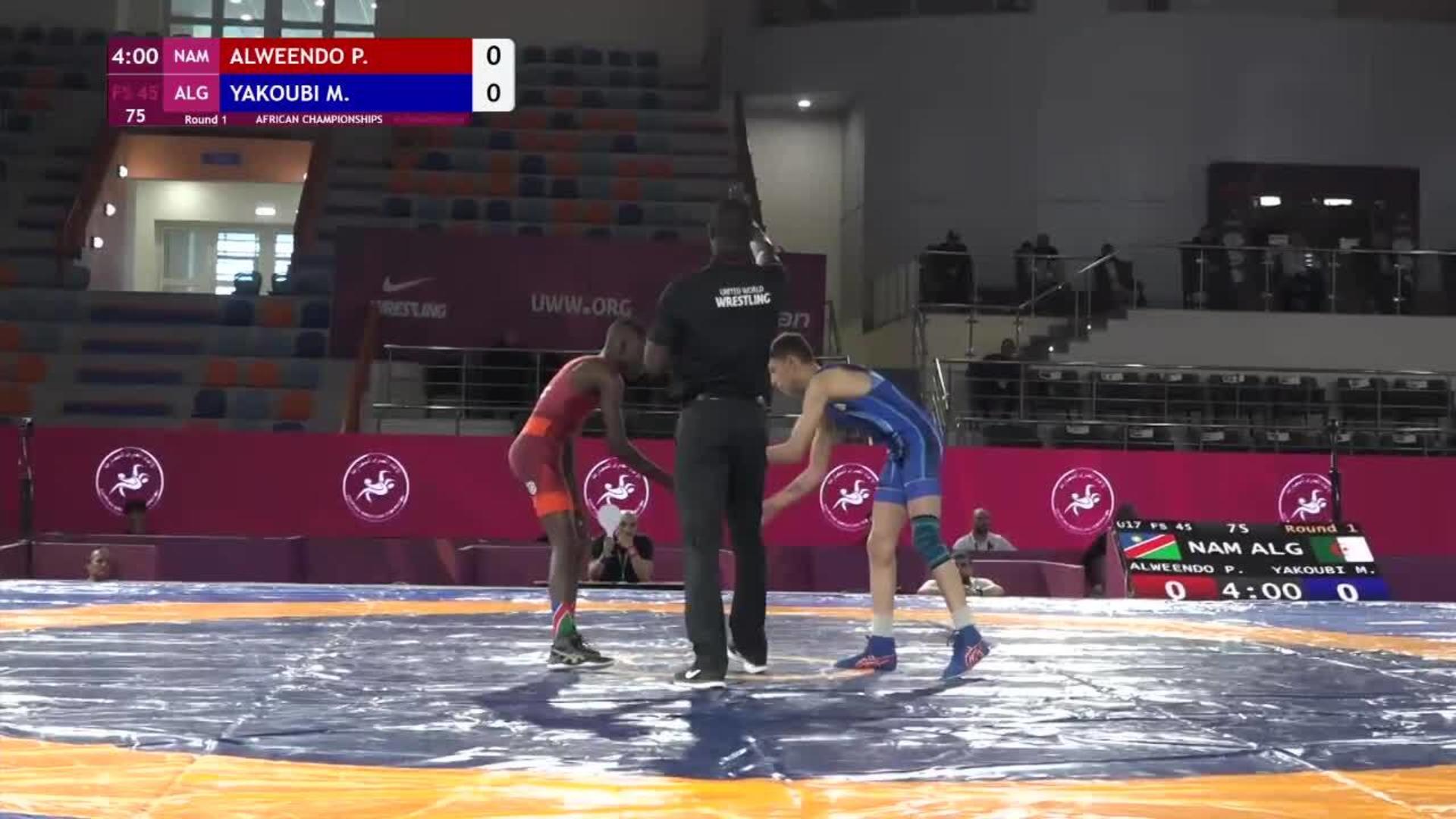 Paulus Filemon Natangwe ALWEENDO (NAM) vs. Mohamed YAKOUBI (ALG) | 2024 ...