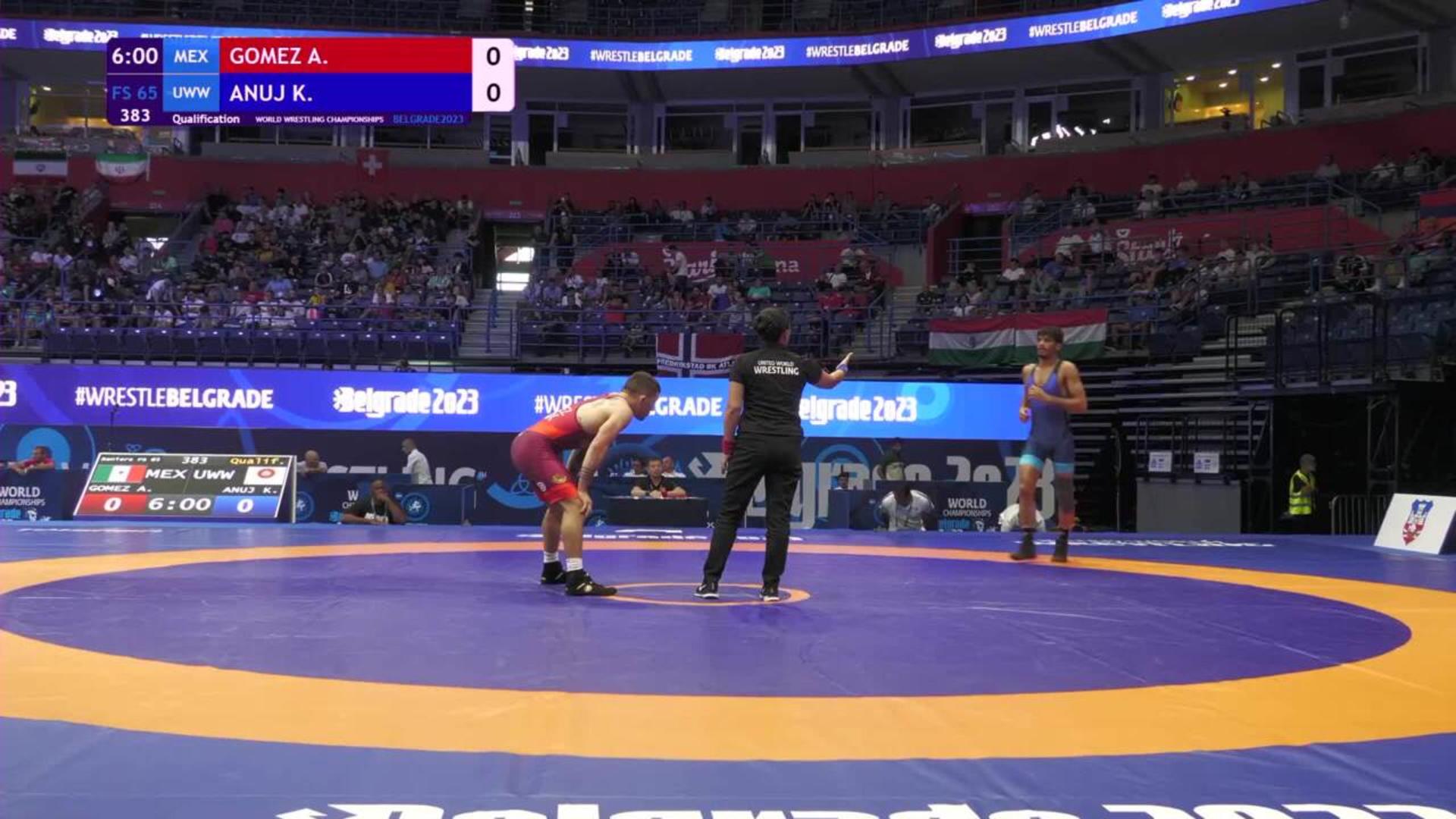 Austin Klee GOMEZ (MEX) vs. Kumar ANUJ (UWW) | Seniors World ...