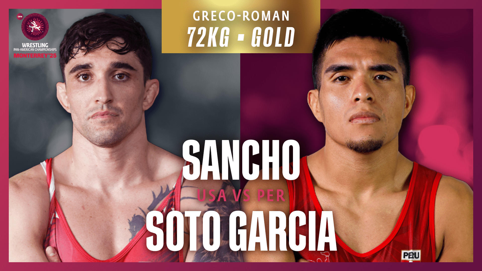 Alejandro SANCHO (USA) vs. Nilton Gonzalo Marcos SOTO GARCIA (PER) | PANAMERICAN WRESTLING ...