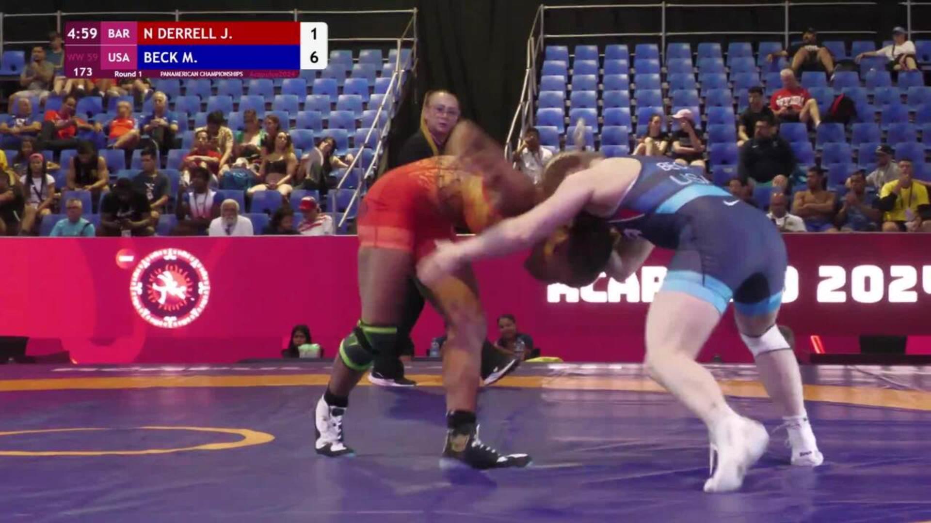 Jessica Jacqueline N DERRELL (BAR) vs. Michaela Hope BECK (USA ...