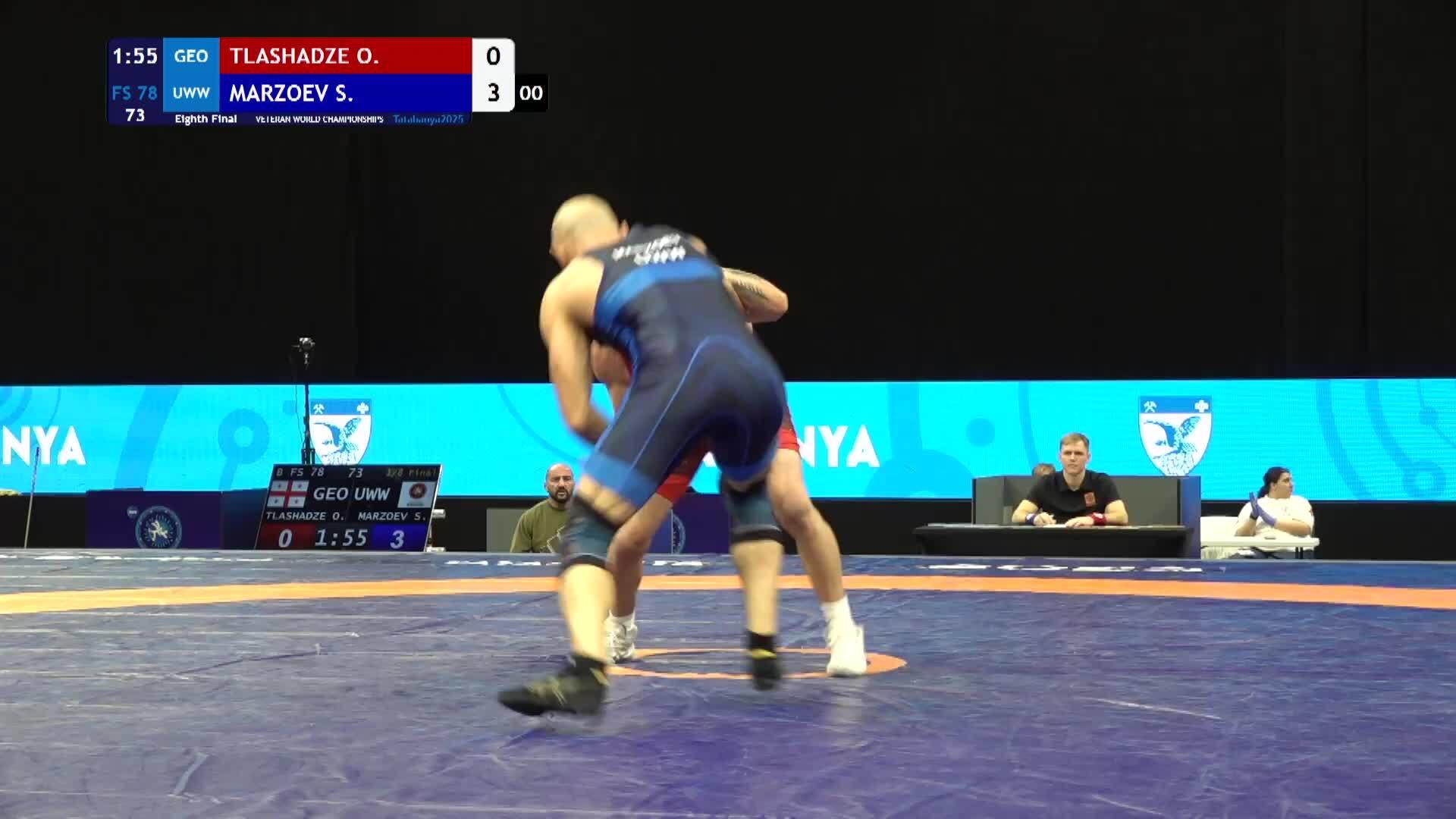 Otar TLASHADZE (GEO) vs. Soslan MARZOEV (UWW) | VETERAN WORLD ...