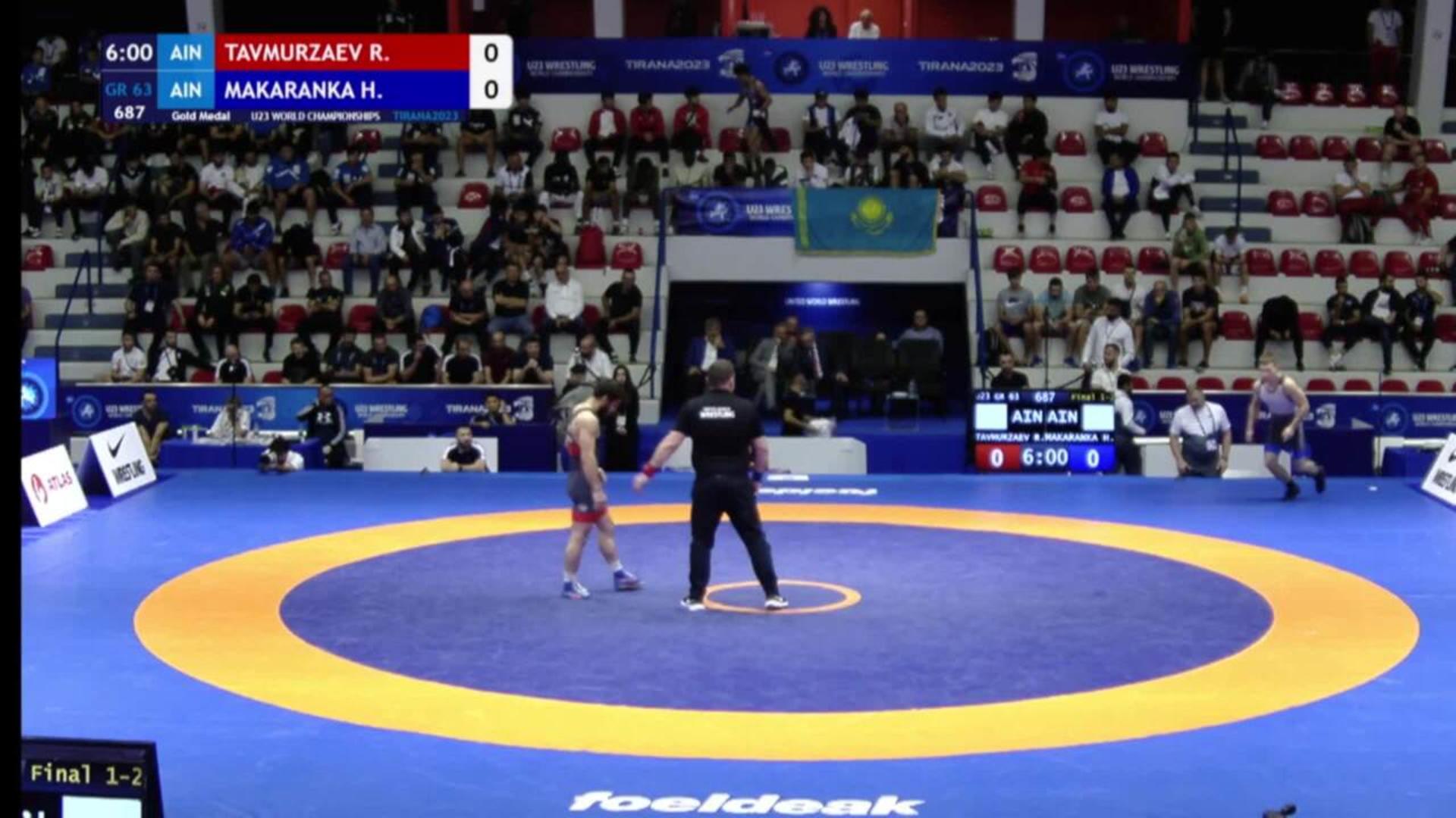 Rakhman TAVMURZAEV (AIN) vs. Hleb MAKARANKA (AIN) | U23 World ...