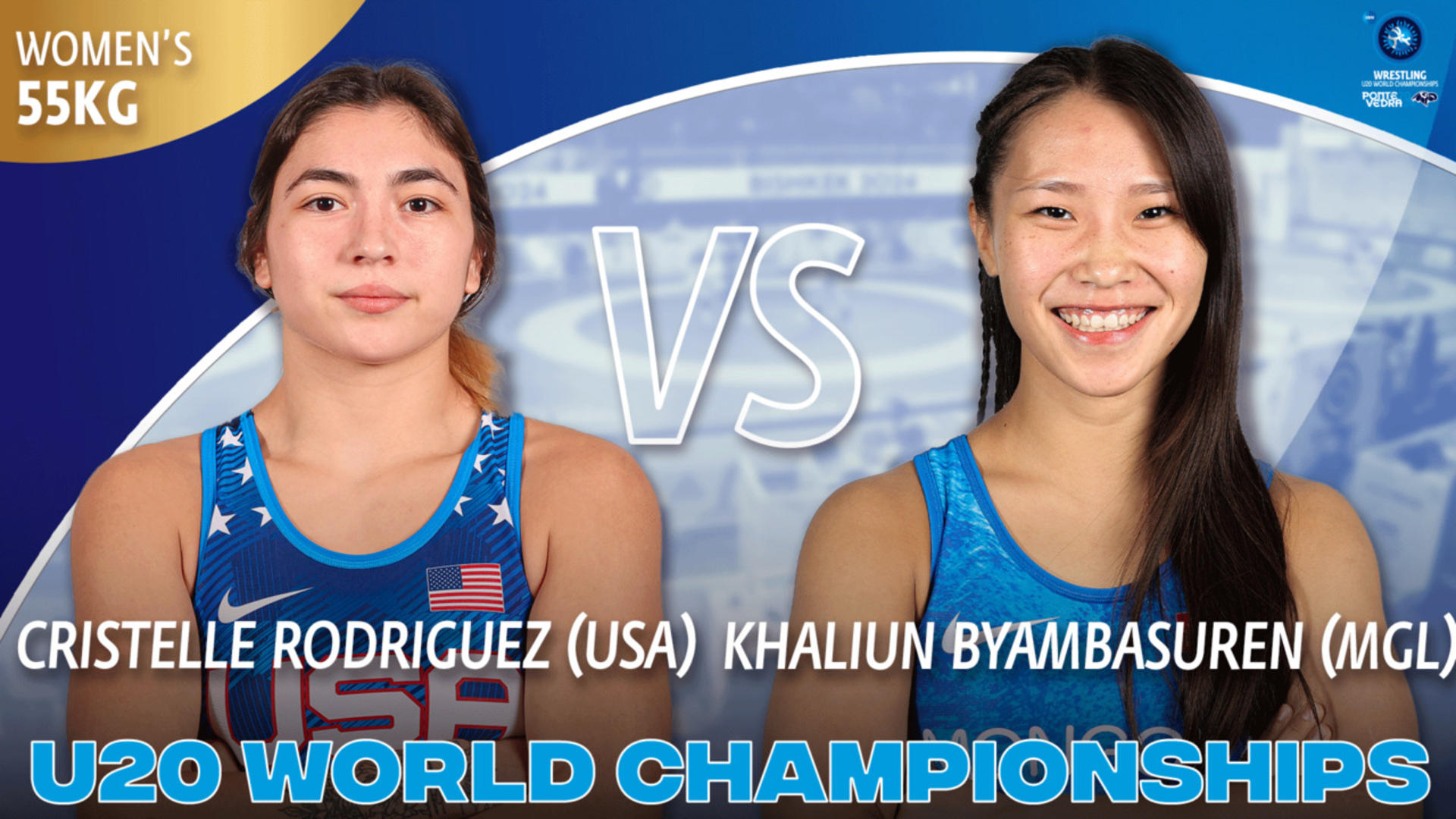 Cristelle Noelle RODRIGUEZ (USA) vs. Khaliun BYAMBASUREN (MGL) | U20 World Championships 2024 ...
