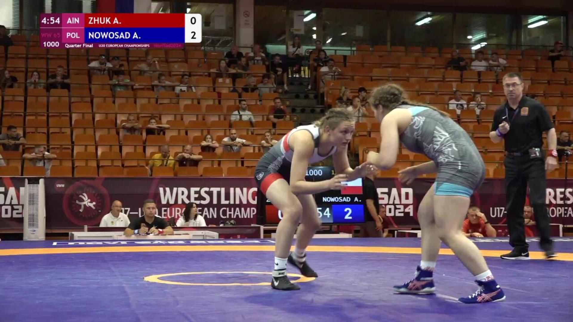 Aliaksandra ZHUK (AIN) vs. Alicja NOWOSAD (POL) | U20 EUROPEAN ...