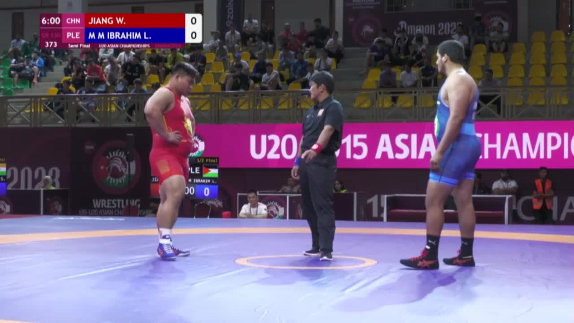Semi Final • GR 130Kg • Wenhao JIANG (CHN) vs. Laith M M IBRAHIM (PLE)