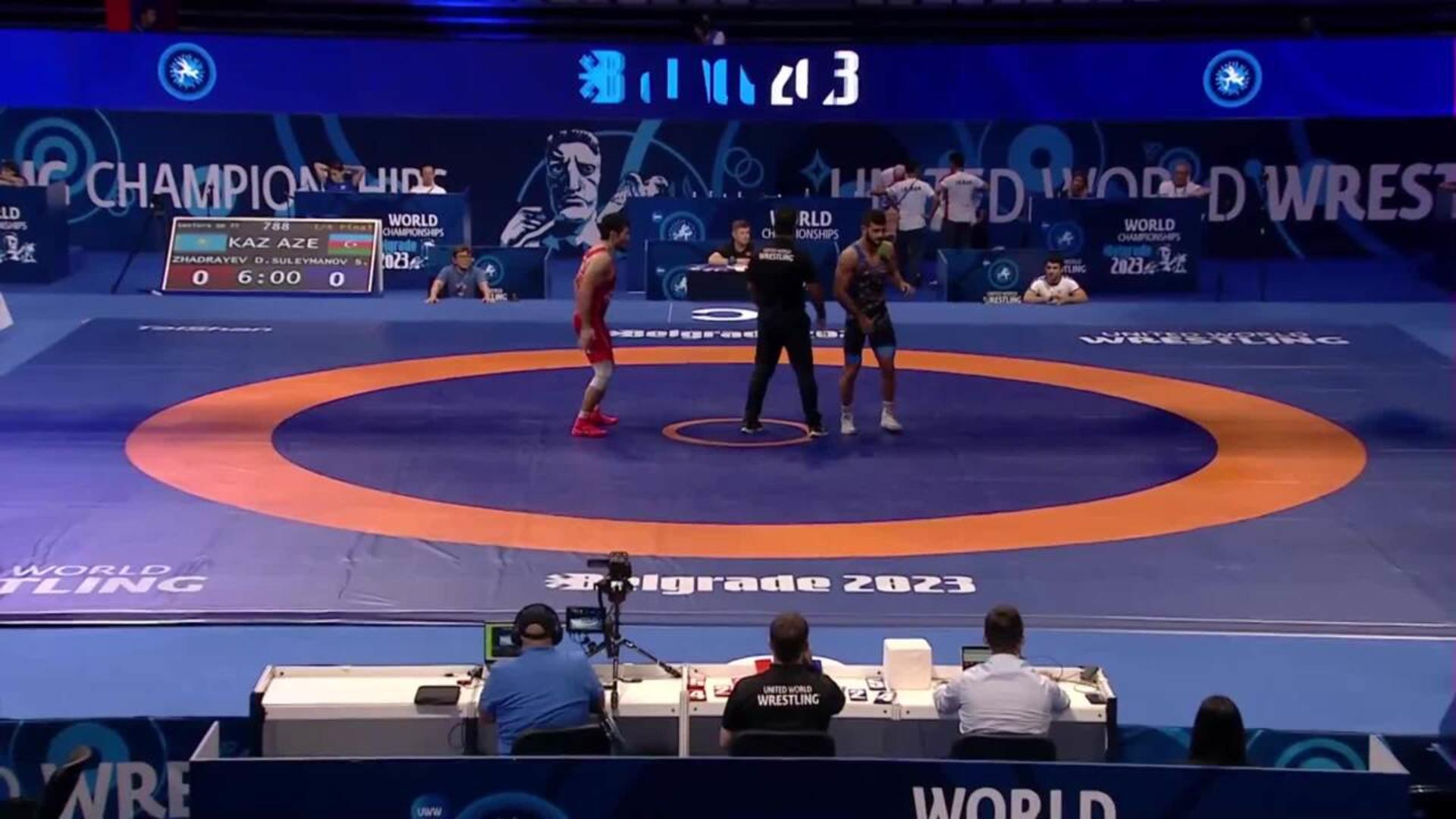 Demeu ZHADRAYEV (KAZ) vs. Sanan SULEYMANOV (AZE) | Seniors World ...