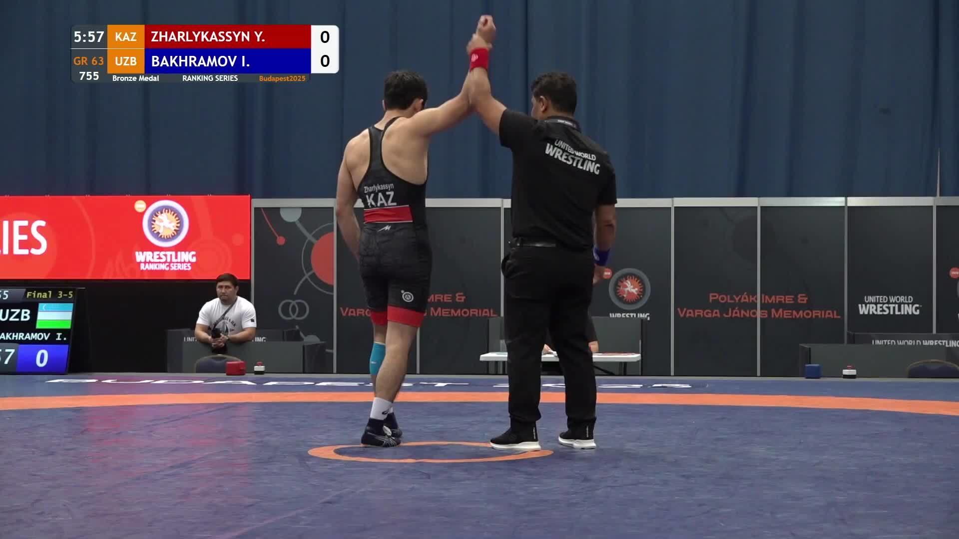 Yerzhet ZHARLYKASSYN (KAZ) vs. Islomjon BAKHRAMOV (UZB) | RANKING SERIES 2025 | Bronze Medal ...