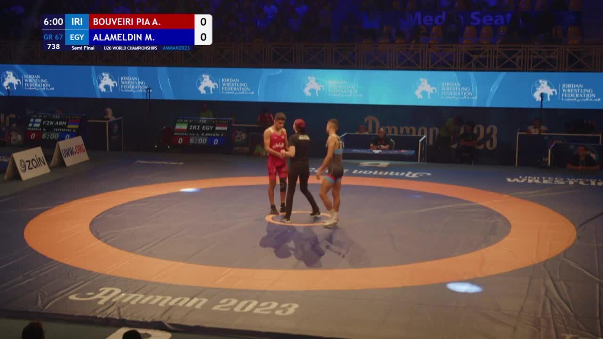 Ahoura Malek Mohammad BOUVEIRI PIANI (IRI) vs. Moustafa Hussein Fathy ...