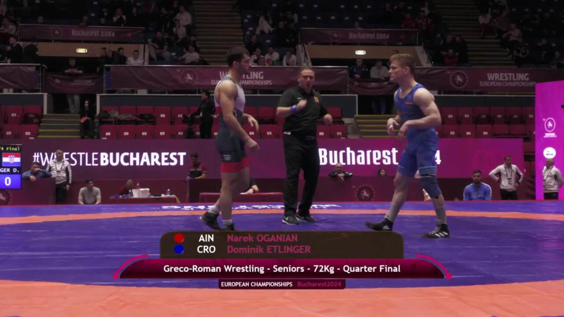 Narek OGANIAN (AIN) vs. Dominik ETLINGER (CRO) | 2024 Seniors European ...