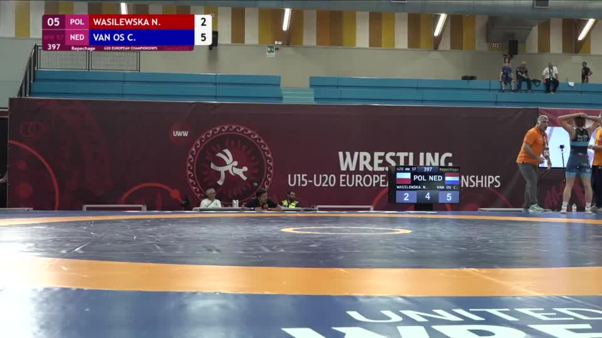 Nicola WASILEWSKA (POL) vs. Csilla Josefien VAN OS (NED) | U20 EUROPEAN ...