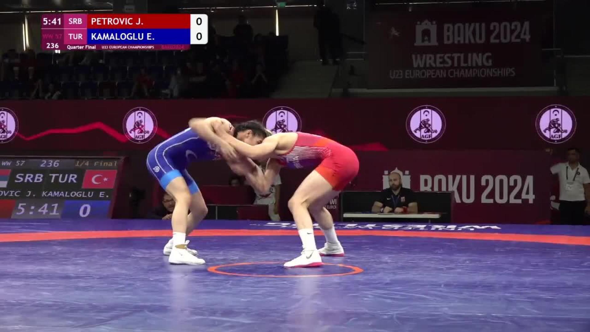 Jana PETROVIC (SRB) vs. Elvira KAMALOGLU (TUR) | U23 Continental Championships 2024 | Quarter ...