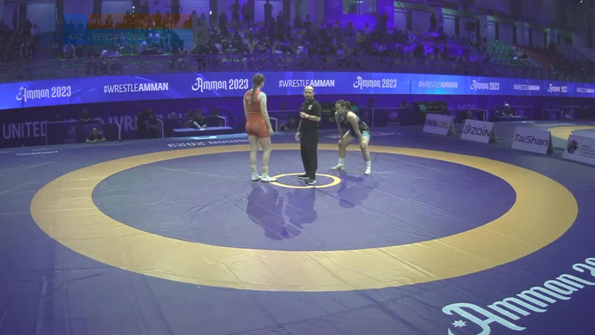 Qualification • WW 76Kg • Laura Celine KUEHN (GER) vs. Alina YERTOSTIK ...