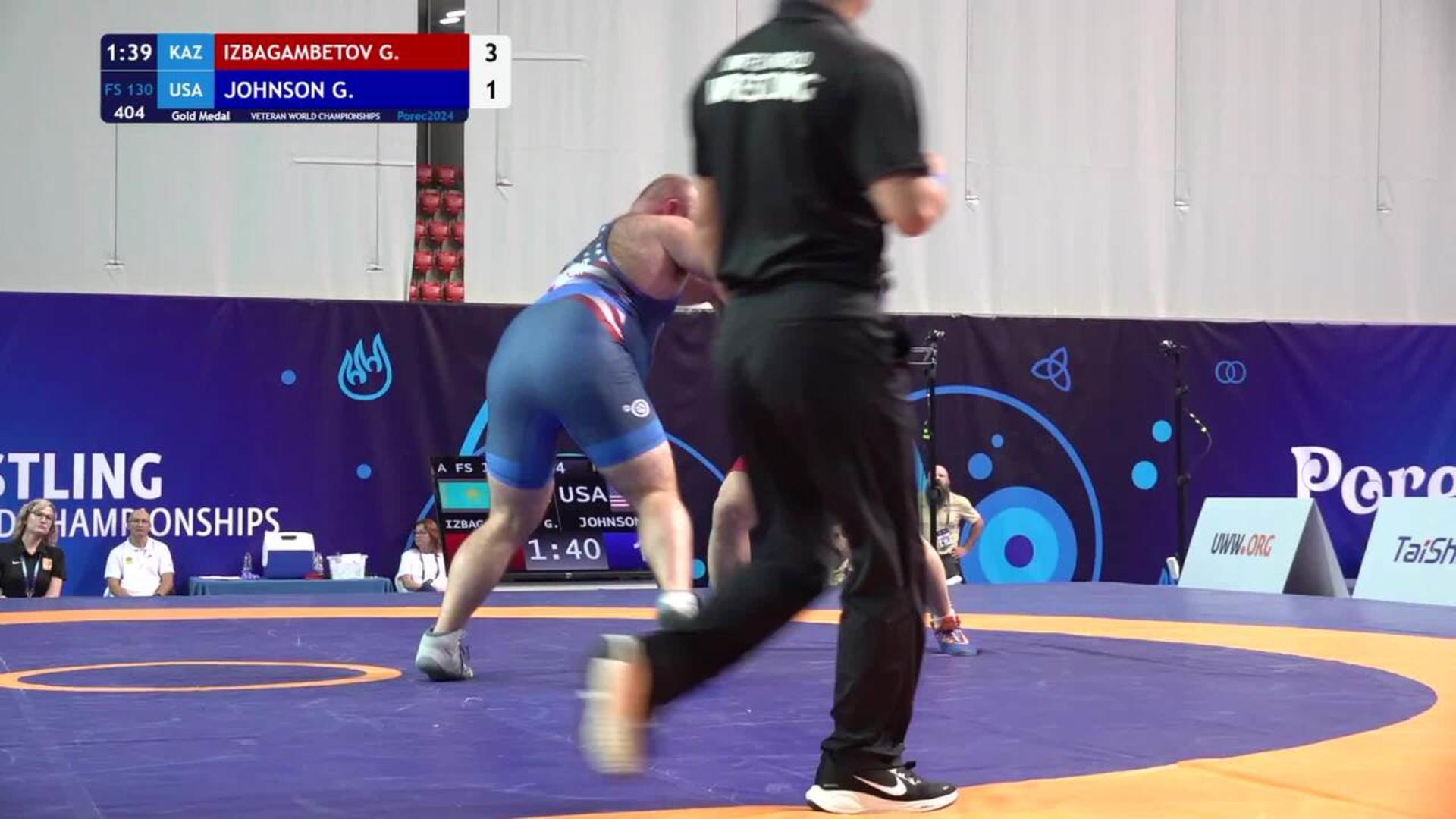 Gani IZBAGAMBETOV (KAZ) vs. Garret Dale JOHNSON (USA) | VETERAN WORLD CHAMPIONSHIPS 2024 | Gold ...