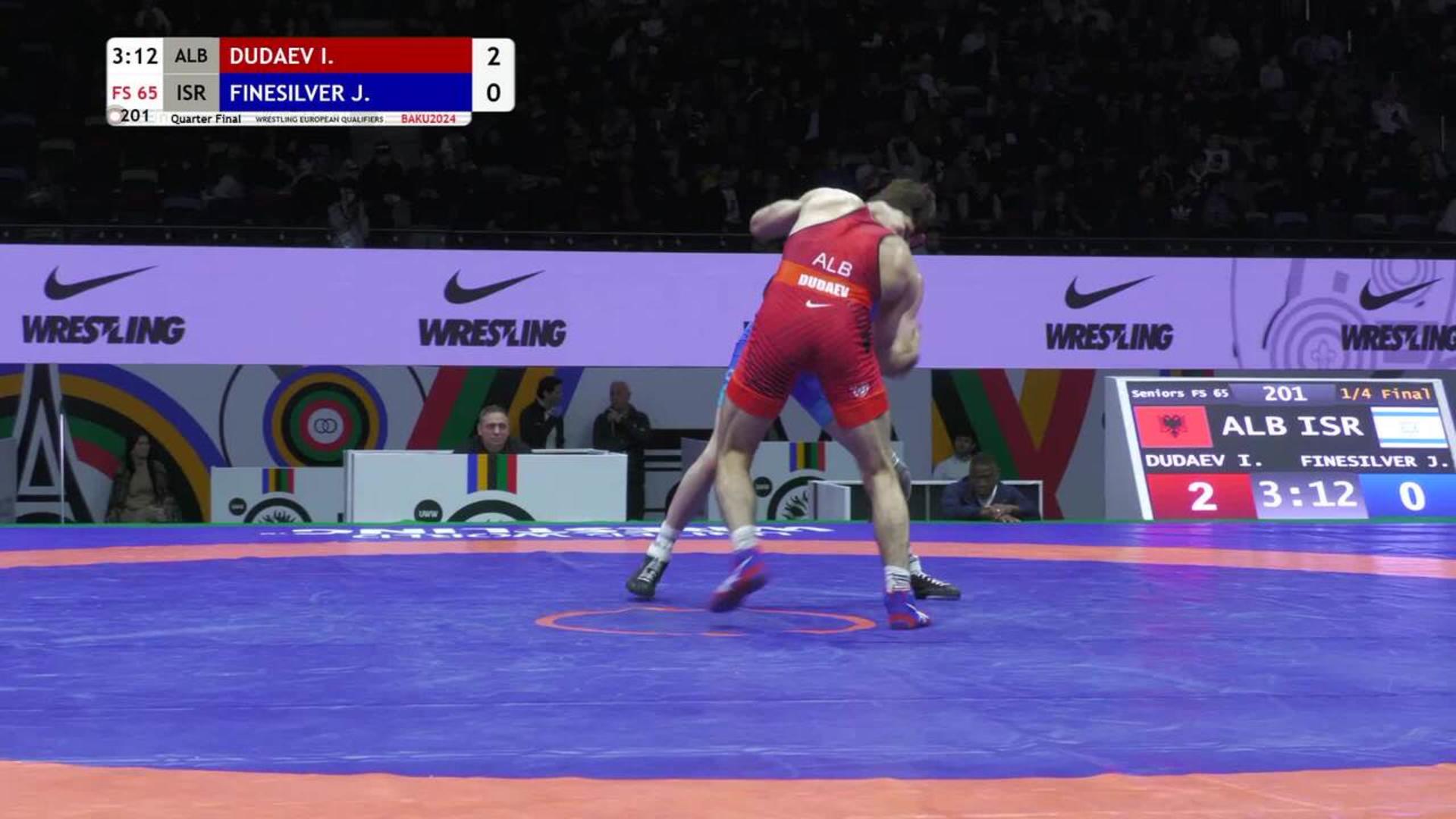 Islam DUDAEV (ALB) vs. Joshua Stuart FINESILVER (ISR) | 2024 Seniors ...