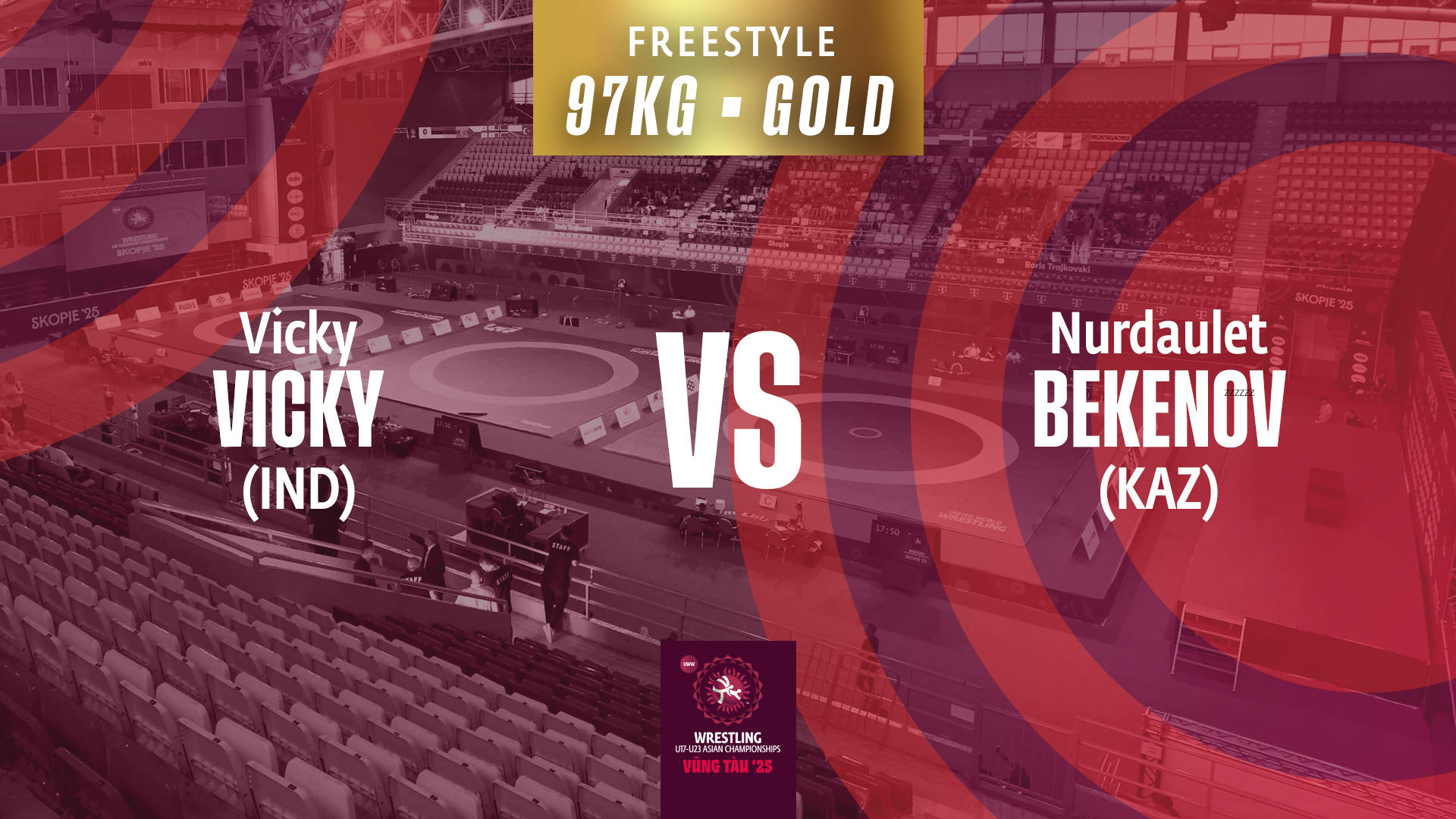 Vicky VICKY (IND) vs. Nurdaulet BEKENOV (KAZ) | U23 ASIAN CHAMPIONSHIPS 2025 | Gold Medal | FS 97Kg