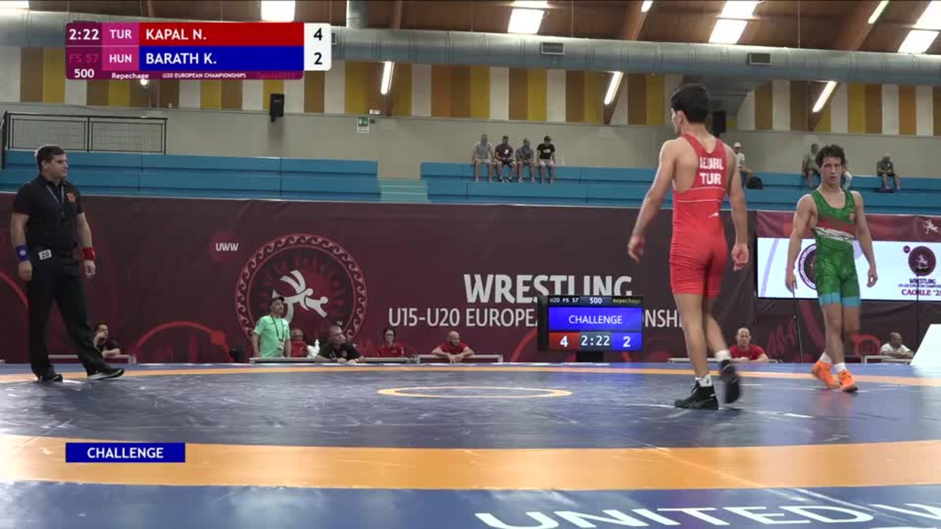 Nurettin Emin KAPAL (TUR) vs. Karoly BARATH (HUN) | U20 EUROPEAN CHAMPIONSHIPS 2025 | Repechage ...