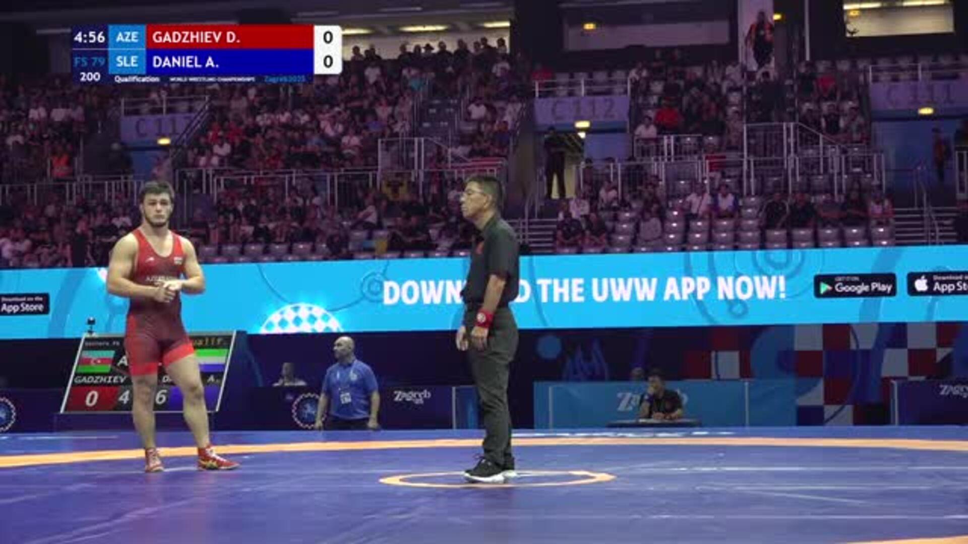 Dzhabrail GADZHIEV (AZE) vs. Alfred DANIEL (SLE) | WORLD WRESTLING ...