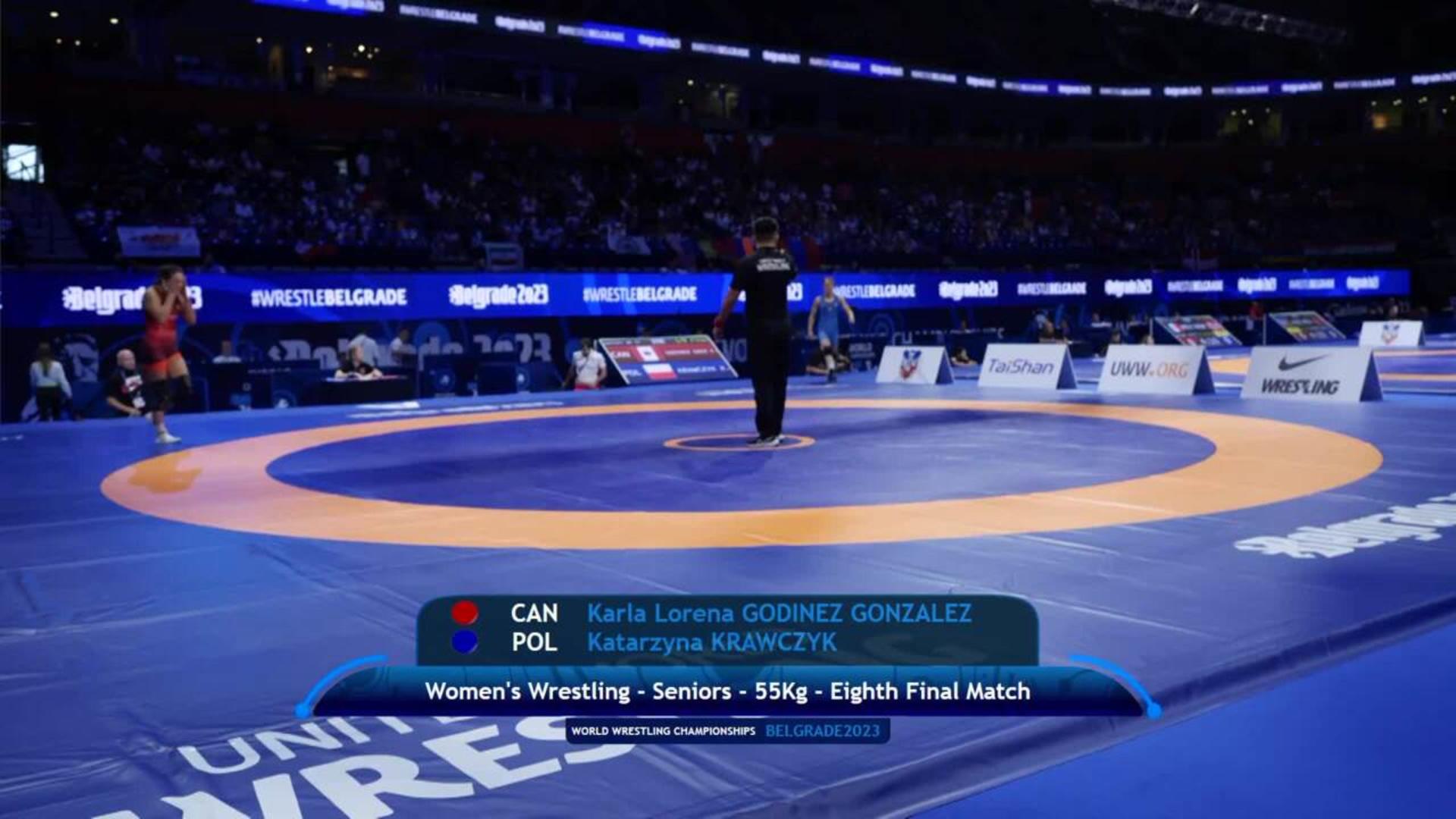 Karla Lorena GODINEZ GONZALEZ (CAN) vs. Katarzyna KRAWCZYK (POL ...