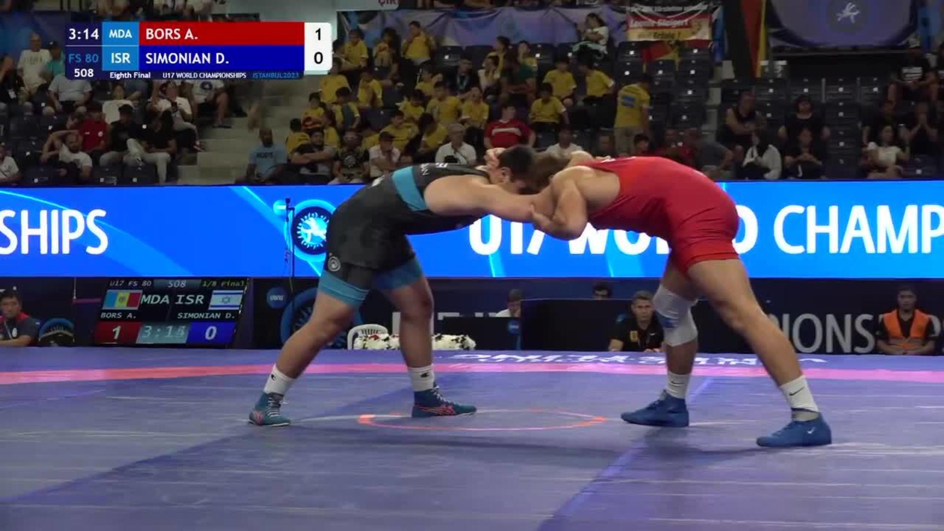 Eighth Final • FS 80Kg • Alexandru BORS (MDA) vs. Daniel SIMONIAN (ISR)