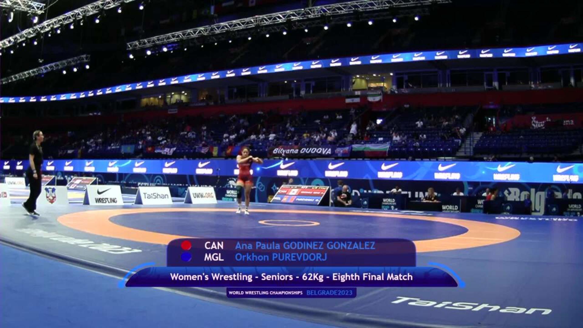 Ana Paula GODINEZ GONZALEZ (CAN) vs. Orkhon PUREVDORJ (MGL) | Seniors ...