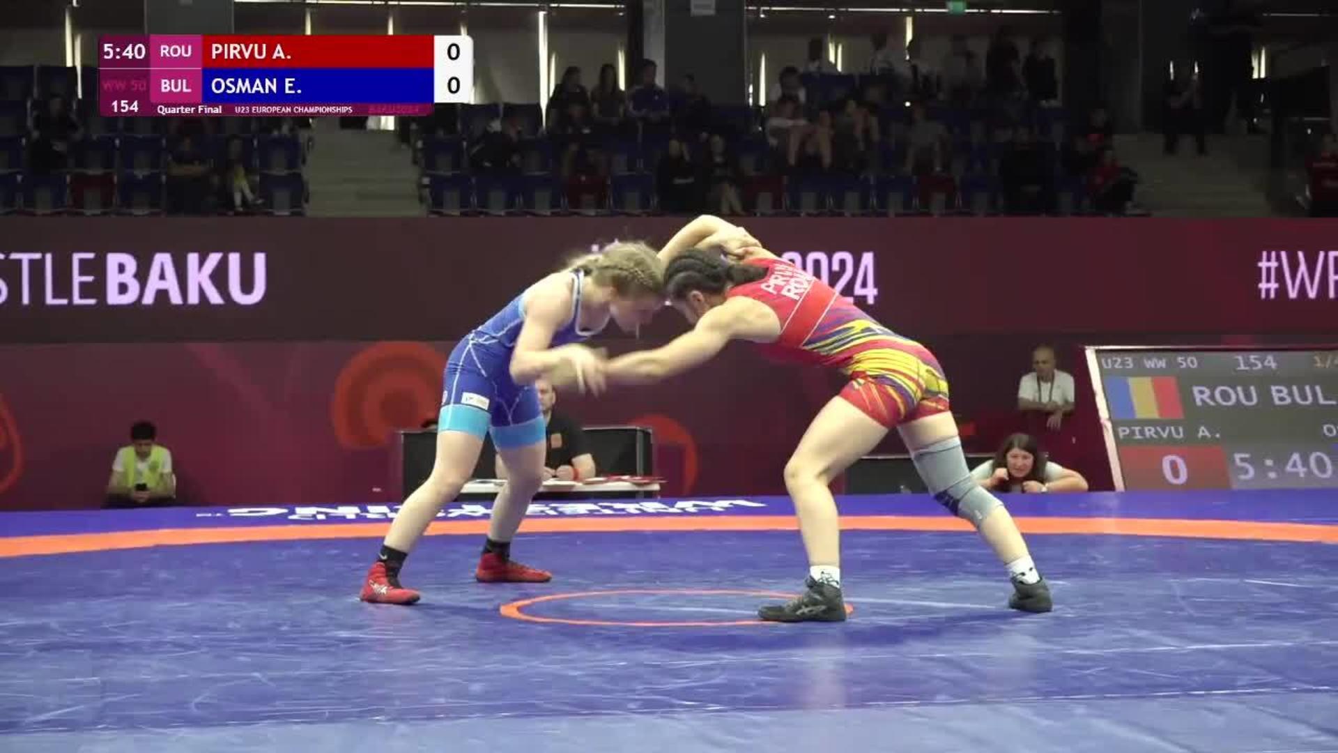 Ana Maria PIRVU (ROU) vs. Emine Hyusein OSMAN (BUL) | U23 EUROPEAN ...
