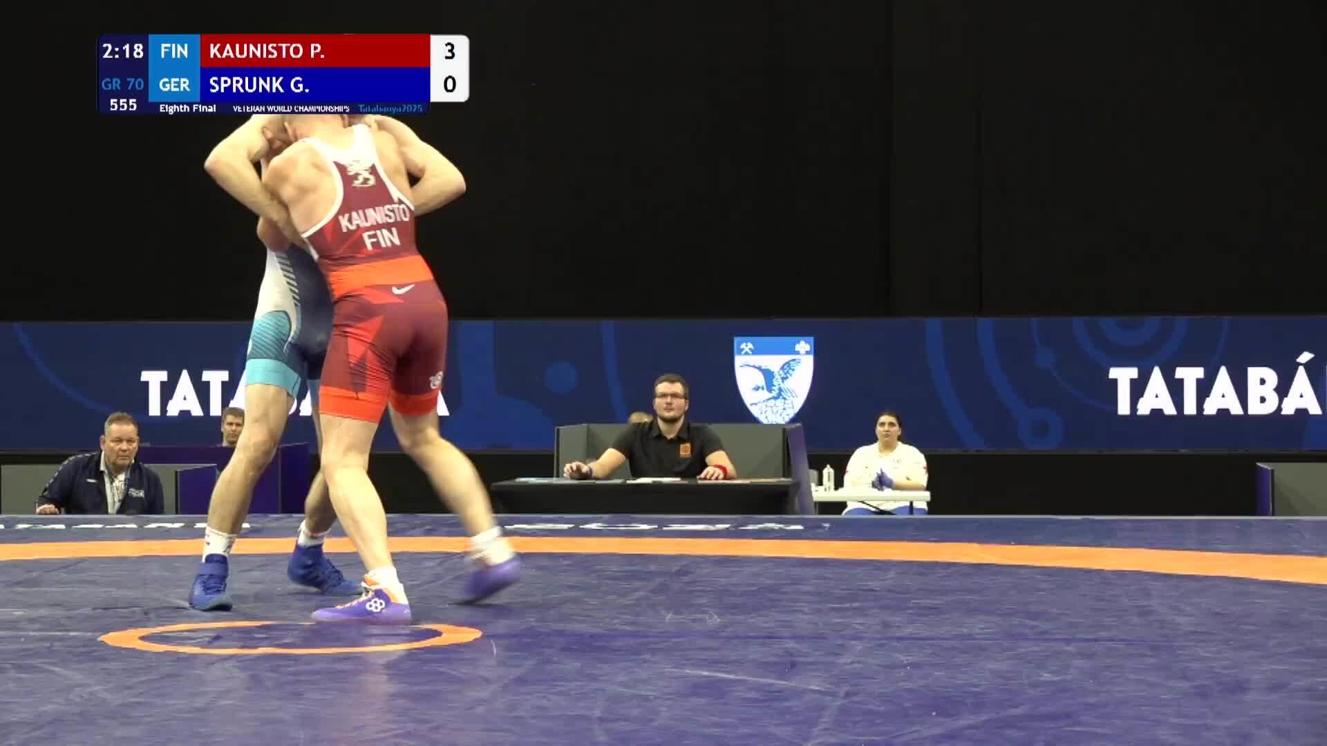 Petri Juhani KAUNISTO (FIN) vs. Gunnar SPRUNK (GER) | VETERAN WORLD ...