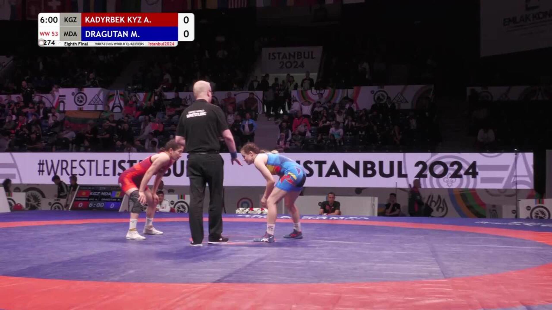 Aruuke KADYRBEK KYZY (KGZ) vs. Mariana DRAGUTAN (MDA) | 2024 World OG ...