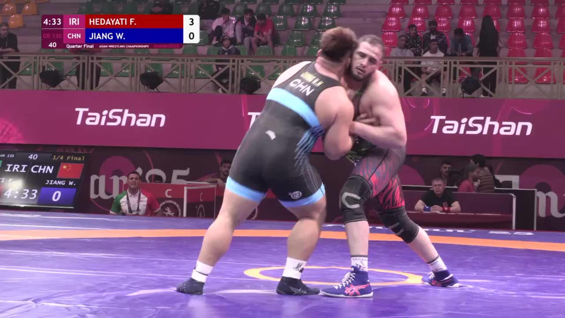 Fardin Shaban HEDAYATI (IRI) vs. Wenhao JIANG (CHN) | ASIAN WRESTLING CHAMPIONSHIPS 2025 ...