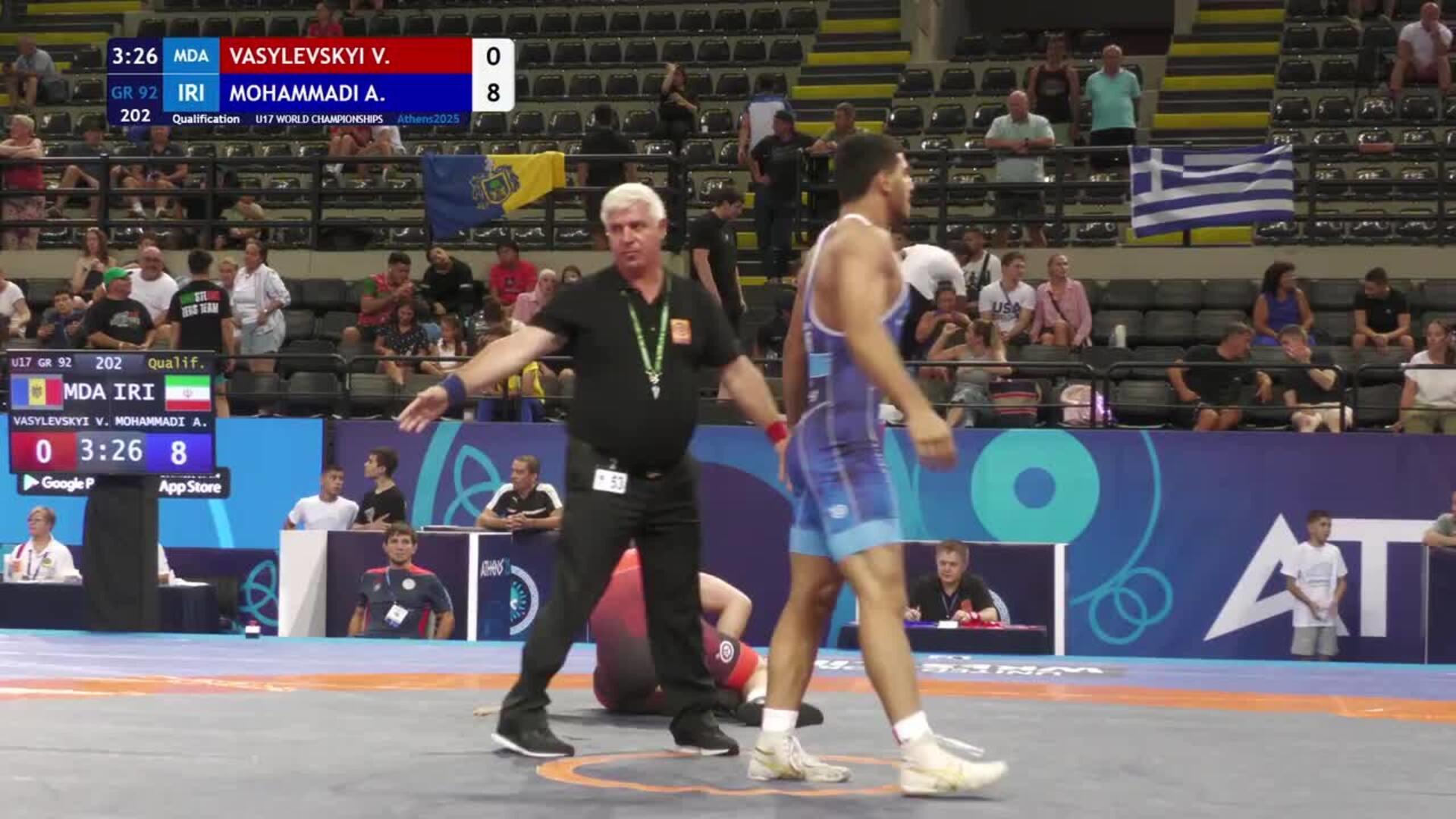 Vladislav VASYLEVSKYI (MDA) vs. Amirsam Behnam MOHAMMADI (IRI) | U17 ...