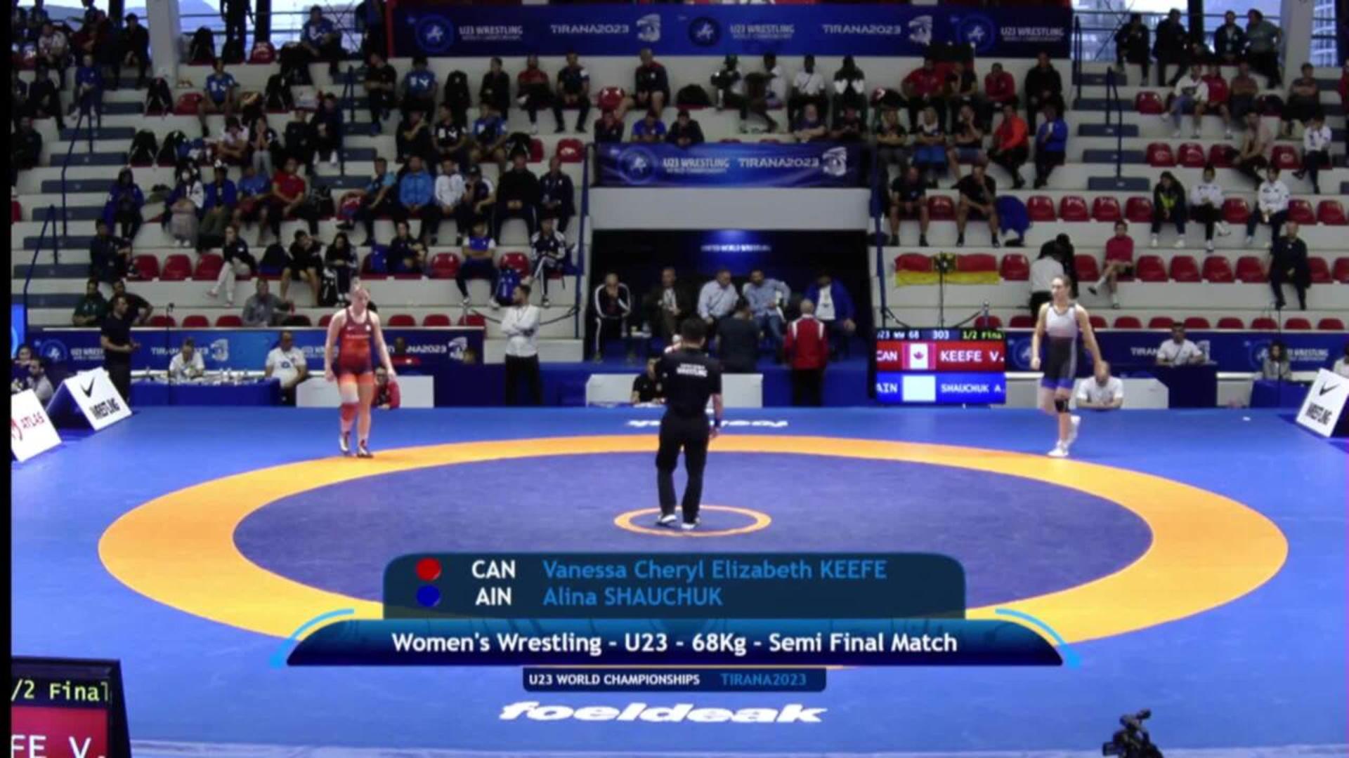 Vanessa Cheryl Elizabeth KEEFE (CAN) vs. Alina SHAUCHUK (AIN) | U23 ...