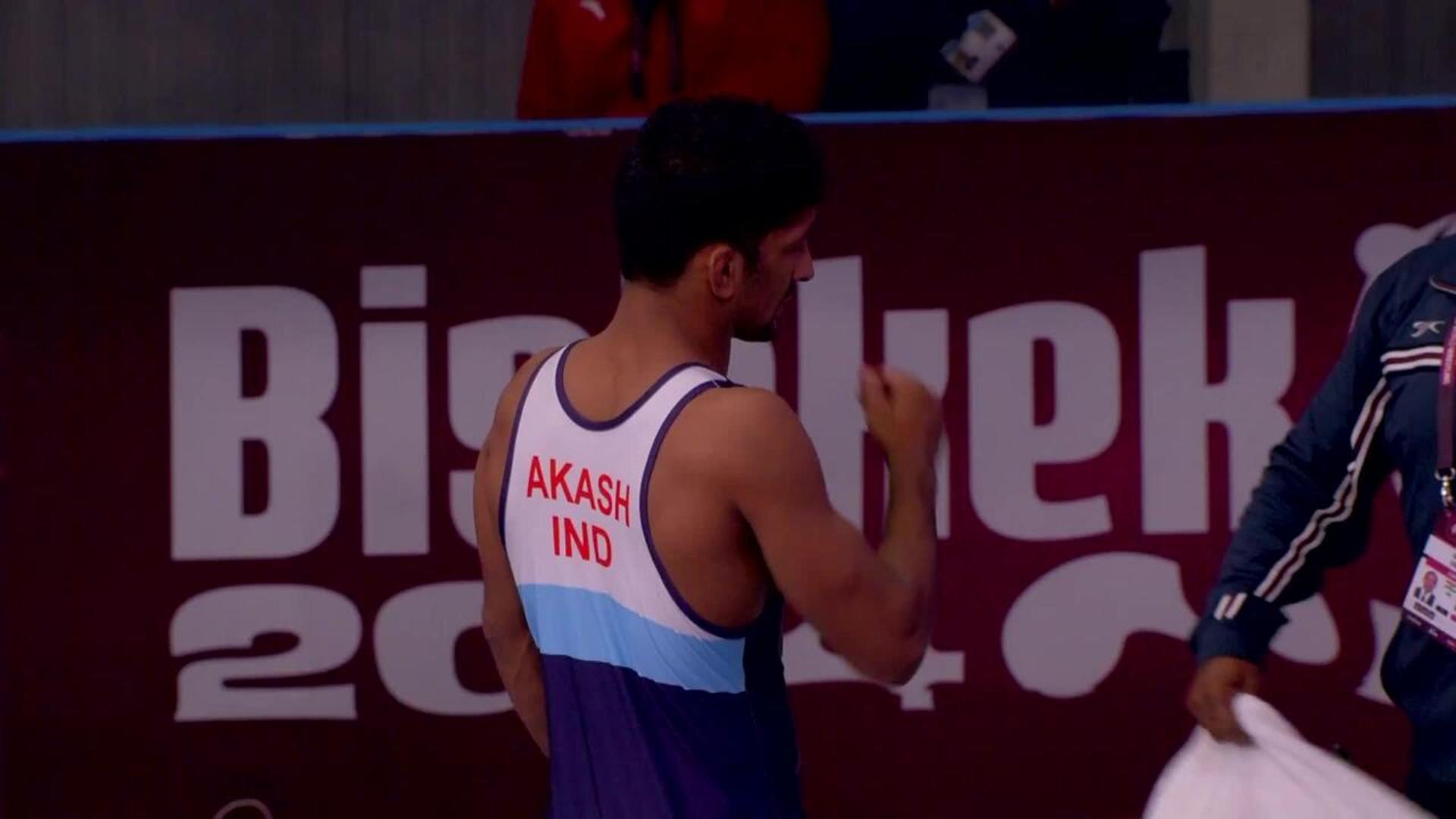 Assyl AITAKYN (KAZ) vs. Akash DAHIYA (IND) | 2024 Seniors Asian Championships | Semi Final | FS 61Kg