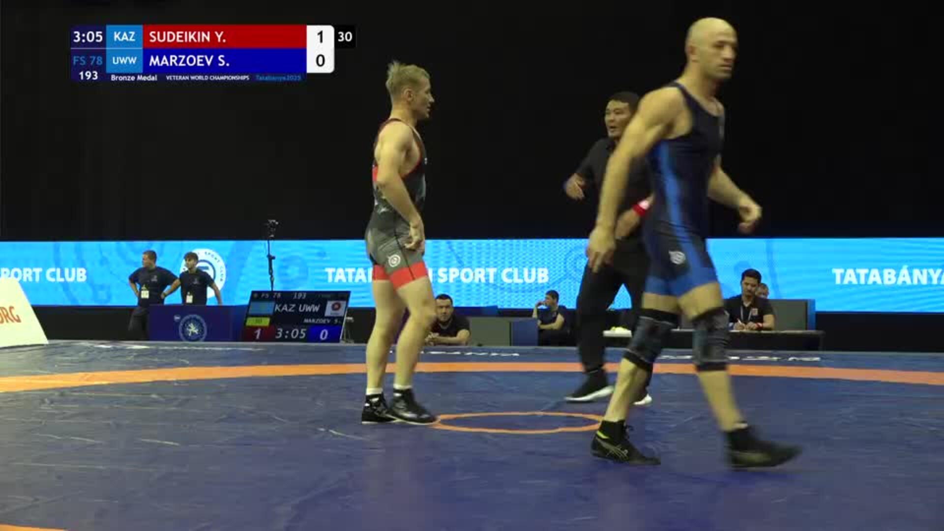 Yevgeniy SUDEIKIN (KAZ) vs. Soslan MARZOEV (UWW) | VETERAN WORLD ...