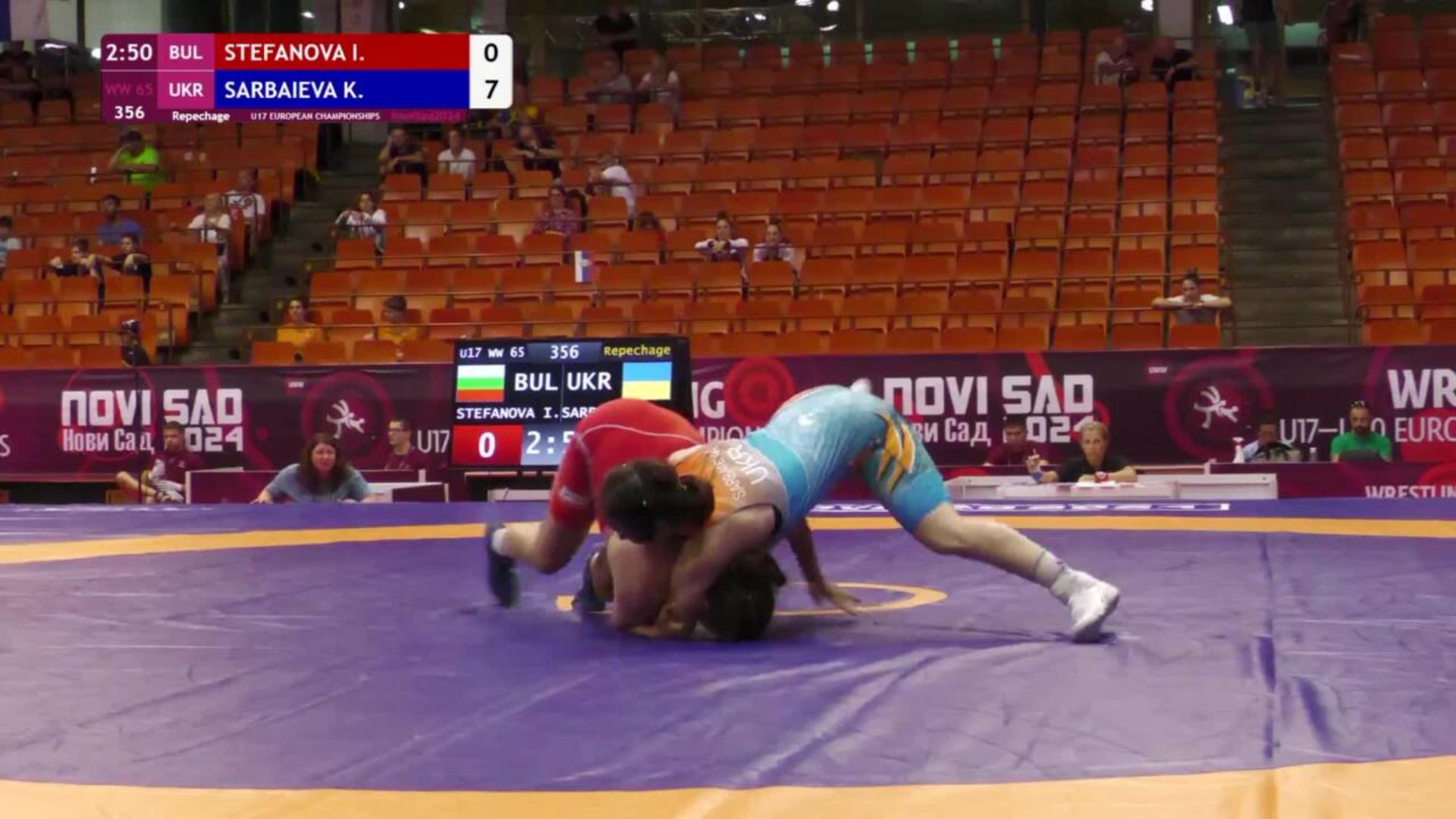 Ilinka Atanasova STEFANOVA (BUL) vs. Konstantsiia SARBAIEVA (UKR) | U17 ...