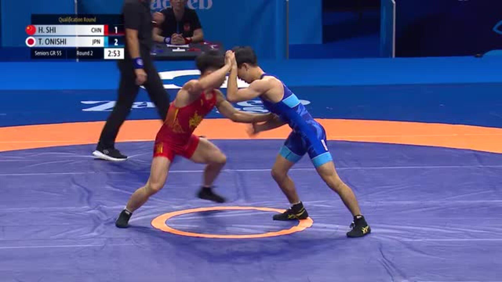 Huoying SHI (CHN) vs. Taiga ONISHI (JPN) | WORLD WRESTLING ...