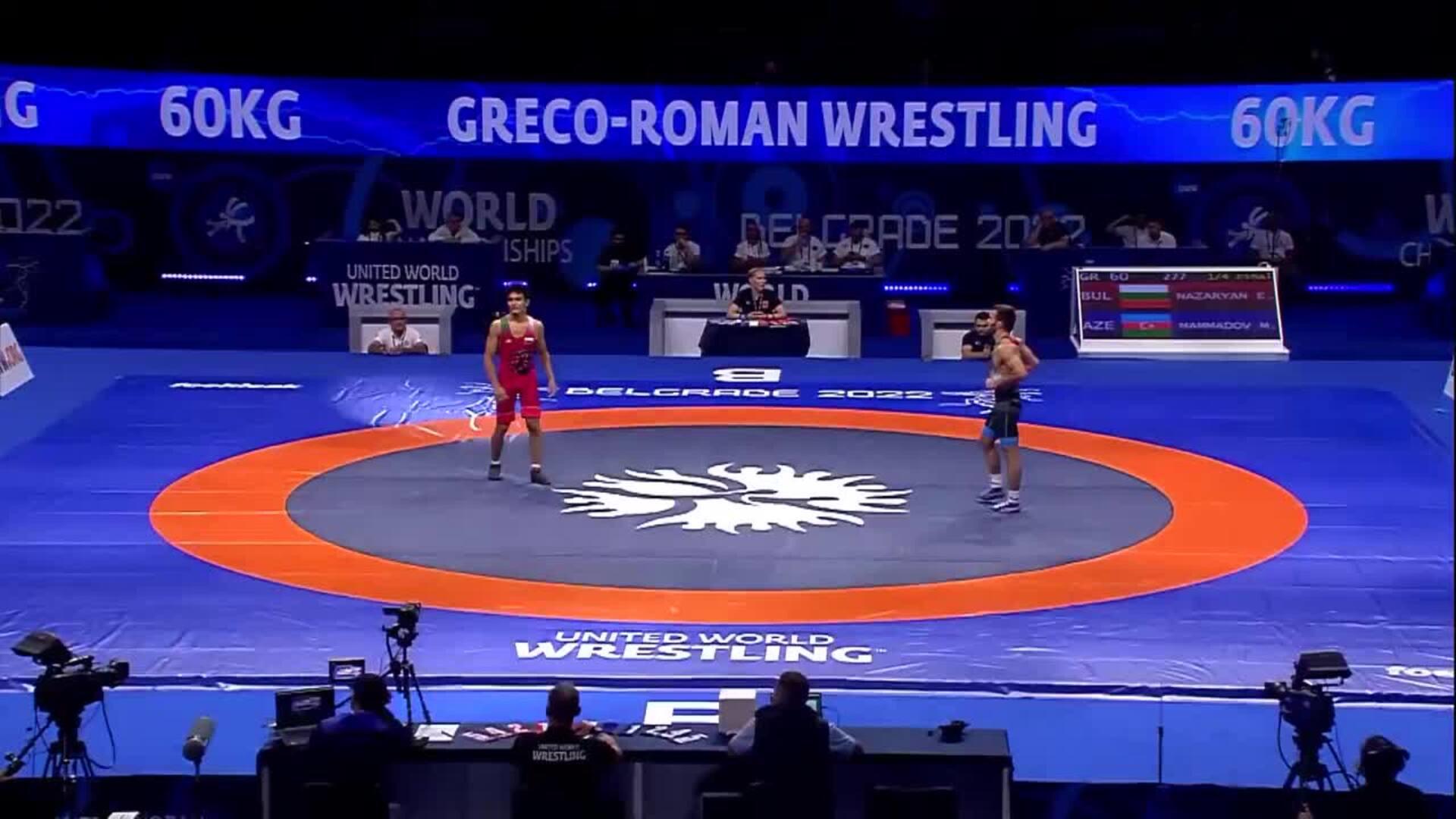 Quarter Final • GR 60Kg • Edmond Armen NAZARYAN (BUL) vs. Murad ...