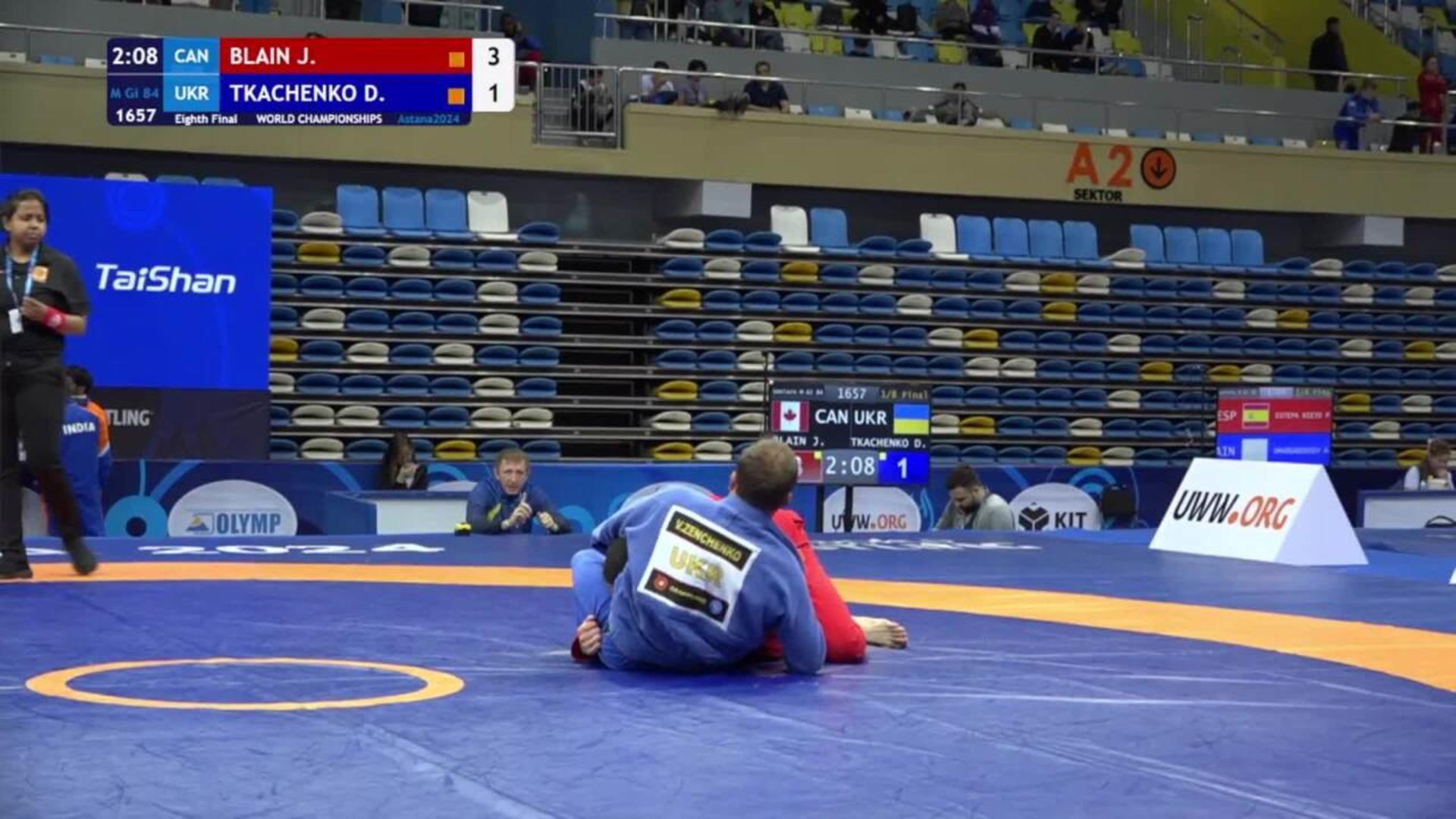 Jeremie BLAIN (CAN) vs. Dmitrii TKACHENKO (UKR) | WORLD CHAMPIONSHIPS 2024 | Eighth Final | M Gi ...