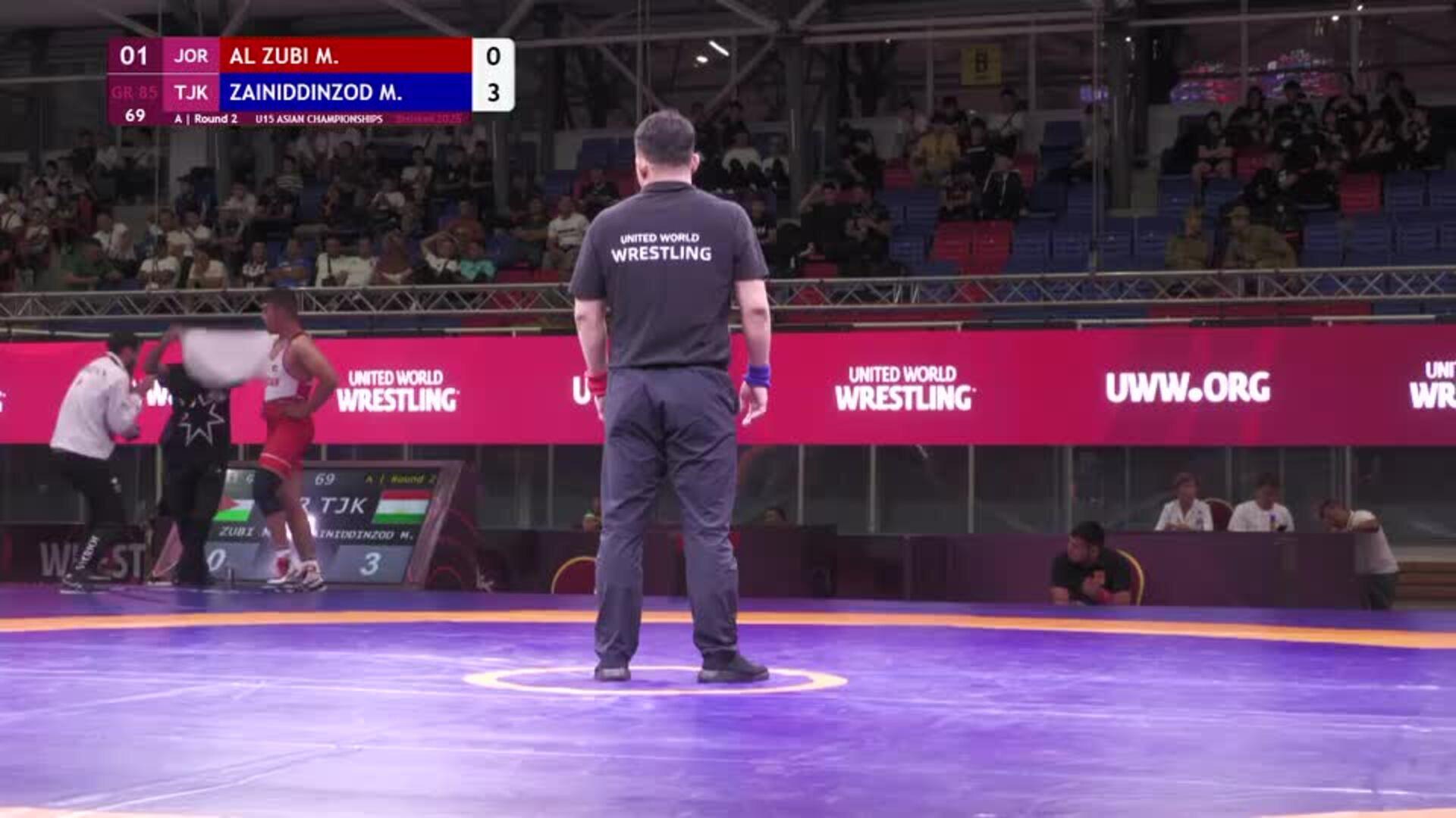 Mohammad Mahmmud Yacob AL ZUBI (JOR) vs. Muhammad ZAINIDDINZODA (TJK ...