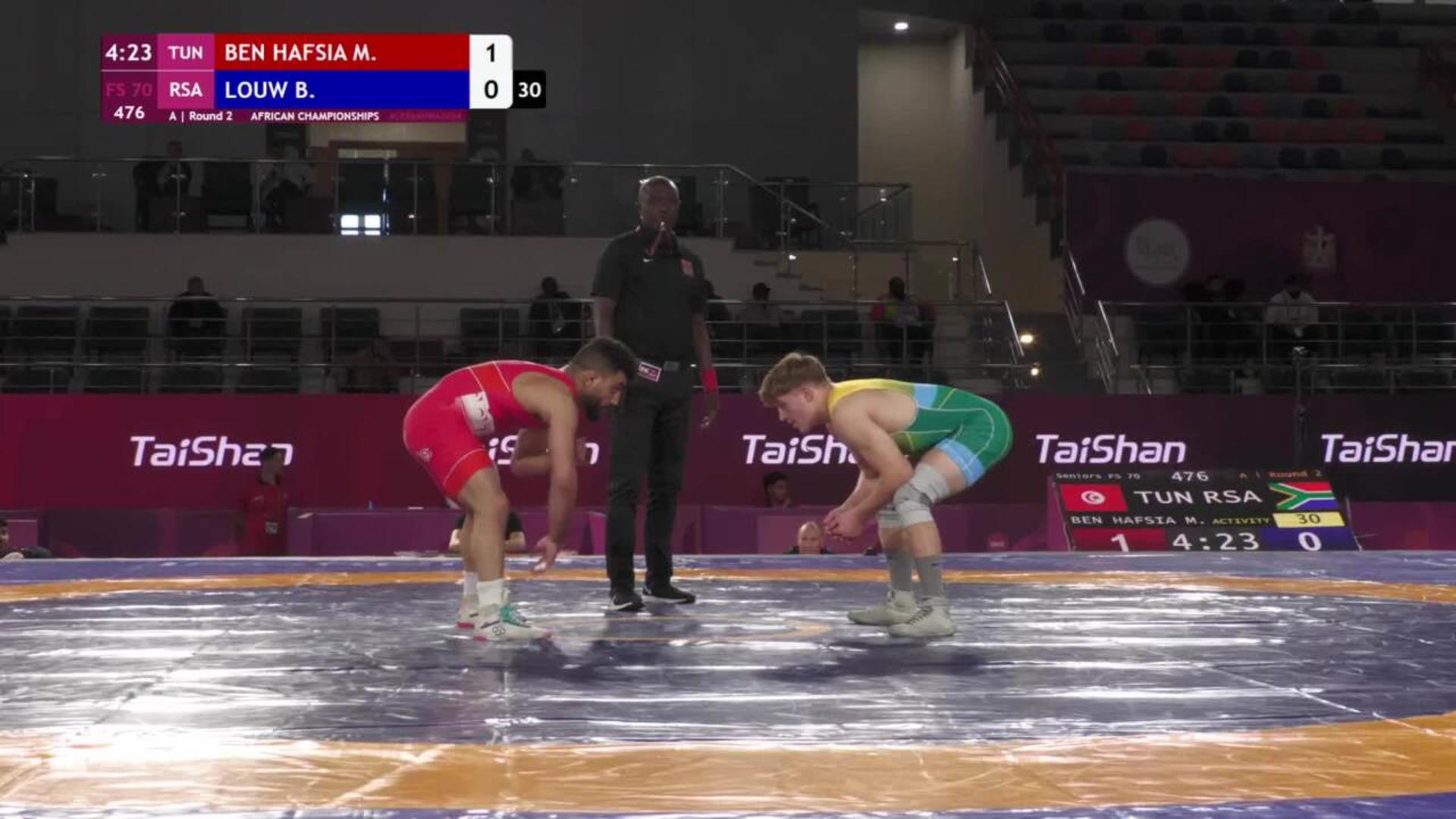 Mohamed BEN HAFSIA (TUN) vs. Brendin LOUW (RSA) | AFRICAN CHAMPIONSHIPS ...