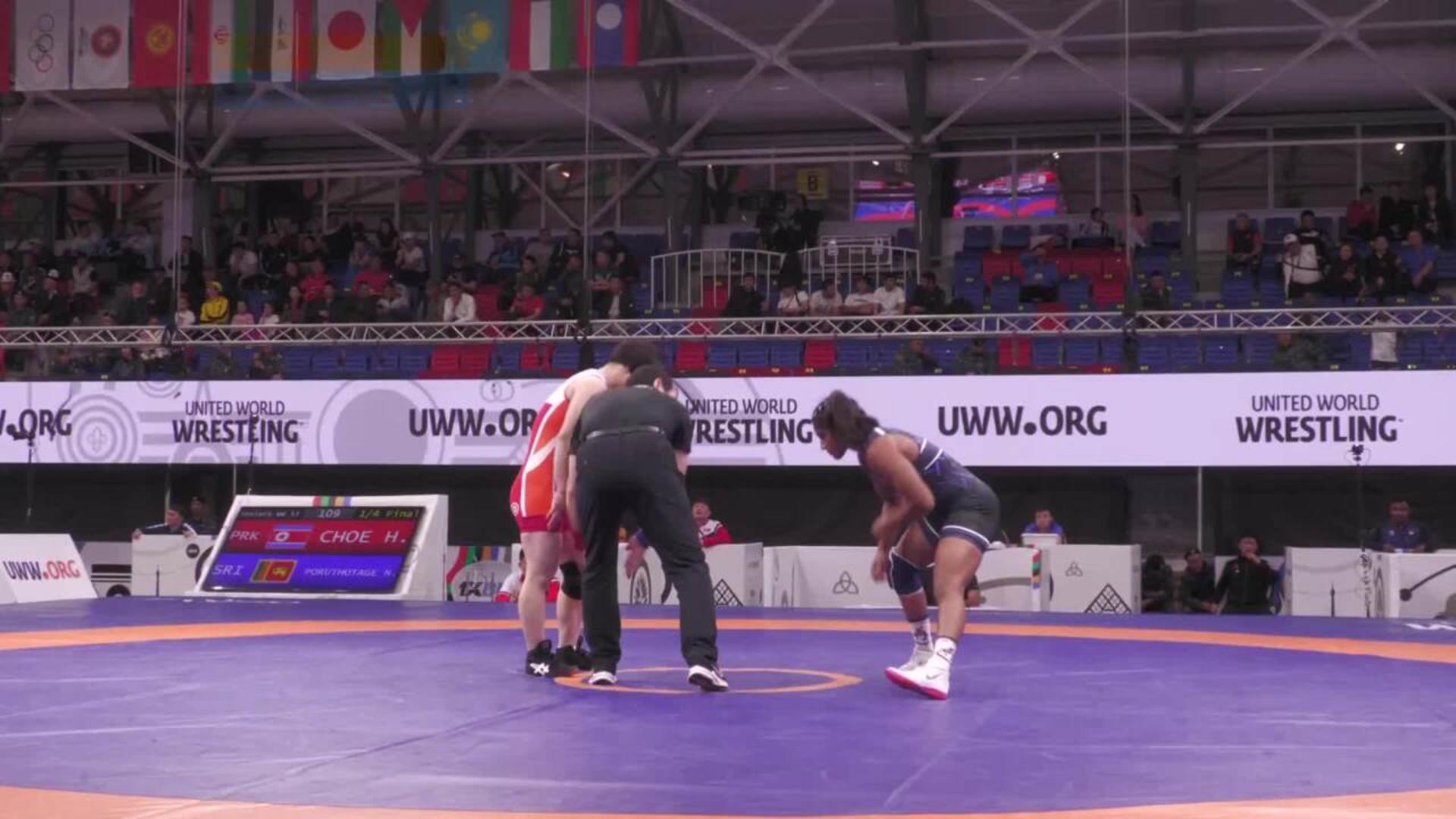 Hyogyong CHOE (PRK) vs. Nethmi Ahinsa Fernando PORUTHOTAGE (SRI) | 2024 ...