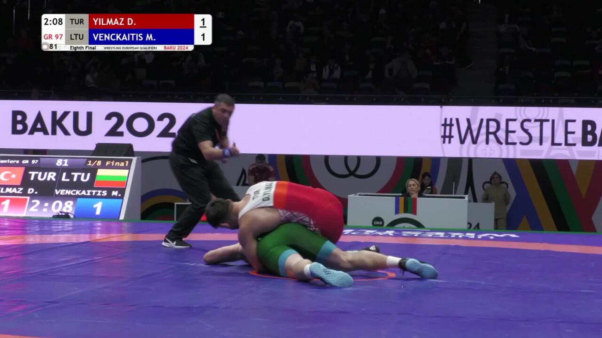 Dogan YILMAZ (TUR) vs. Mindaugas VENCKAITIS (LTU) | Wrestling European ...