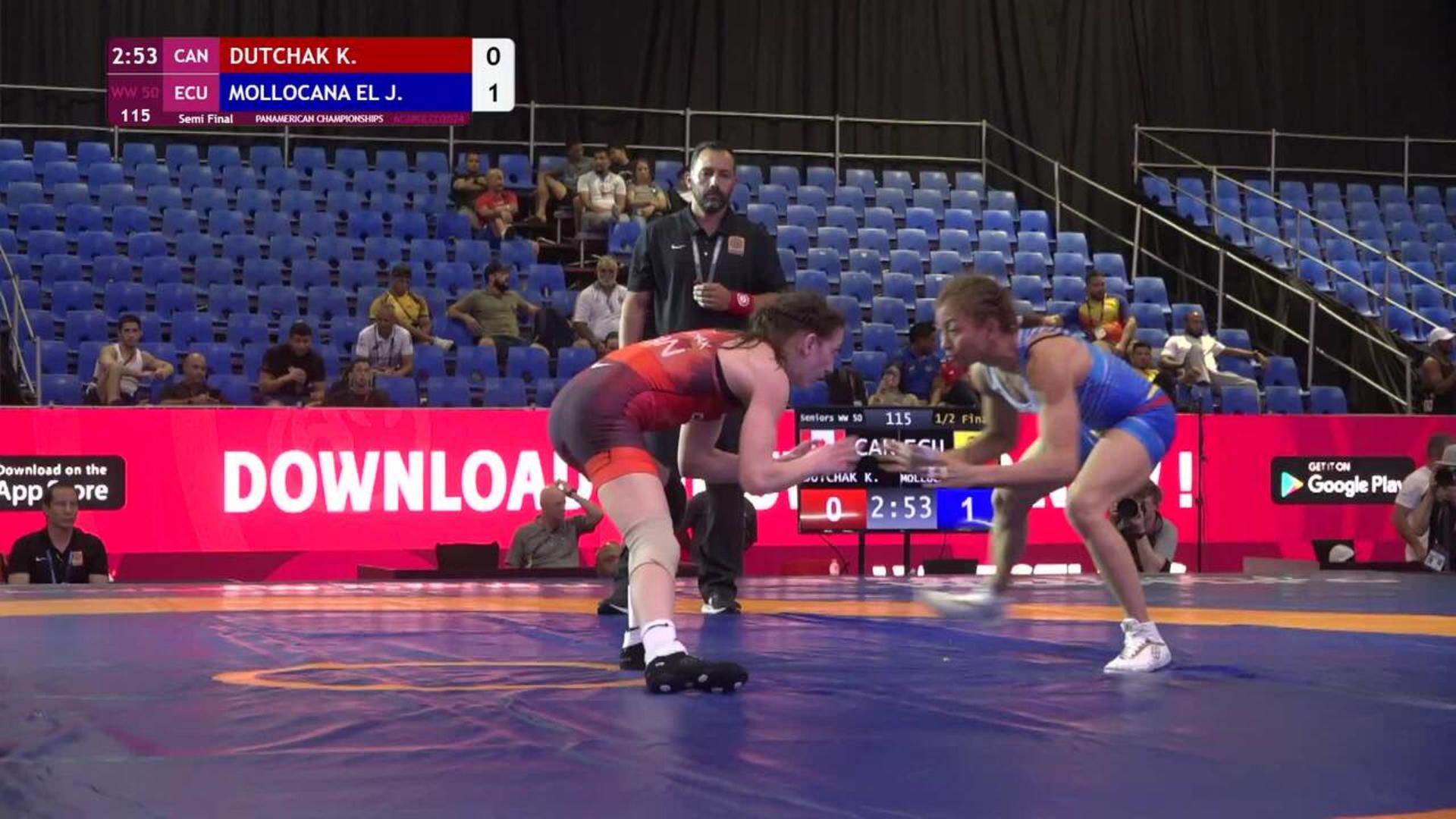 Katie Ann DUTCHAK (CAN) vs. Jacqueline Del Rocio MOLLOCANA ELENO (ECU ...