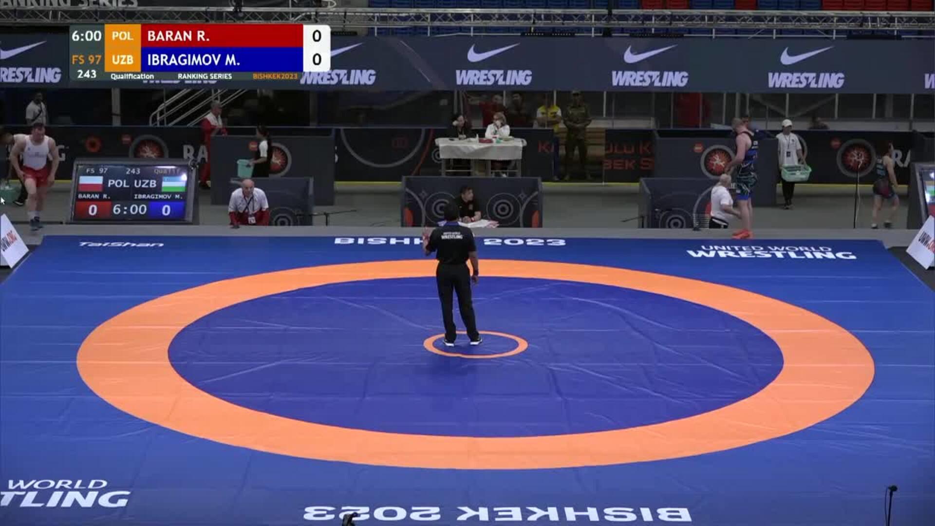 Qualification • FS 97Kg • Radoslaw BARAN (POL) vs. Magomed IBRAGIMOV (UZB)