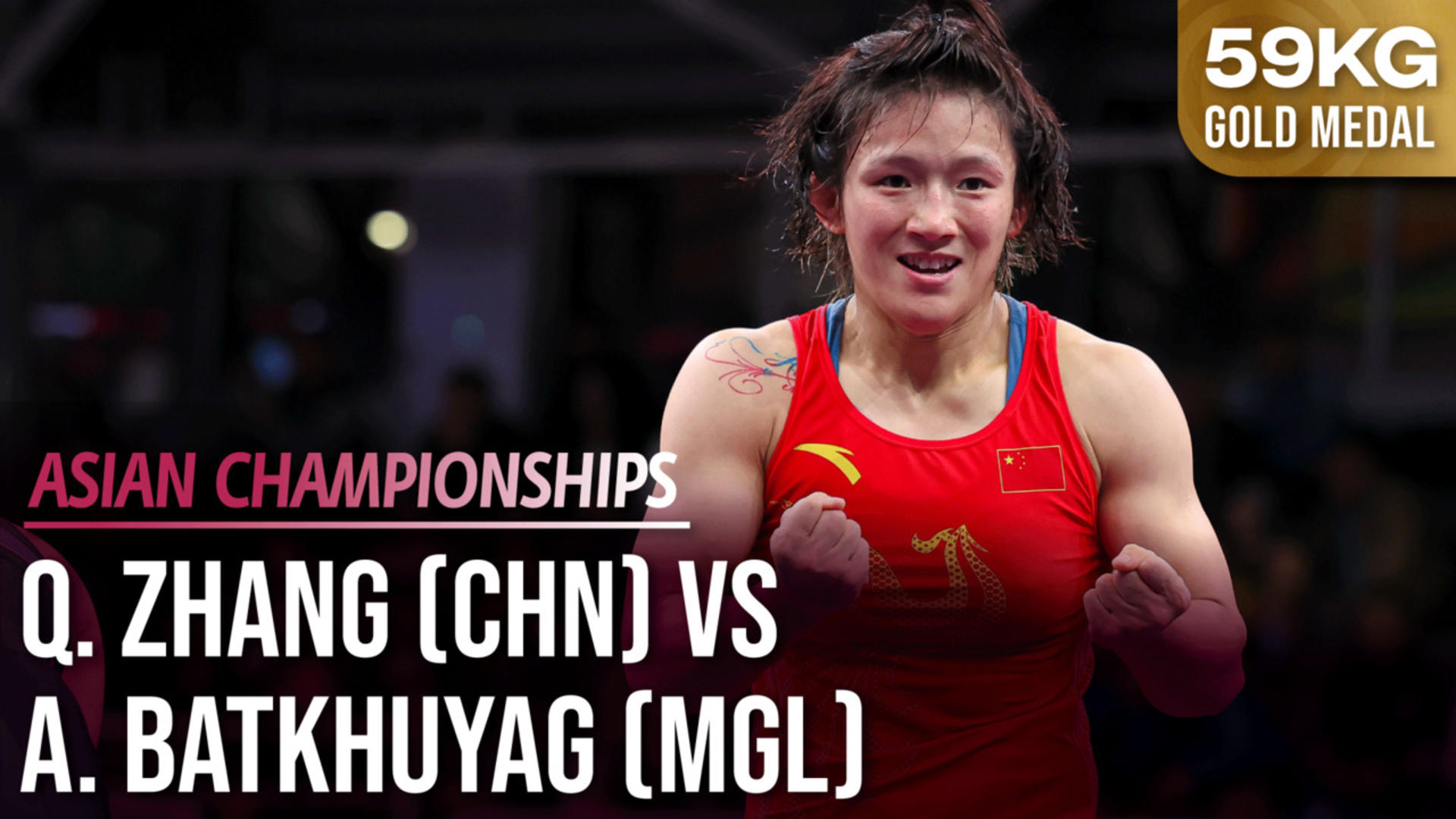 Qi ZHANG (CHN) vs. Anudari BATKHUYAG (MGL) | 2024 Seniors Asian Championships | Gold Medal | WW 59Kg