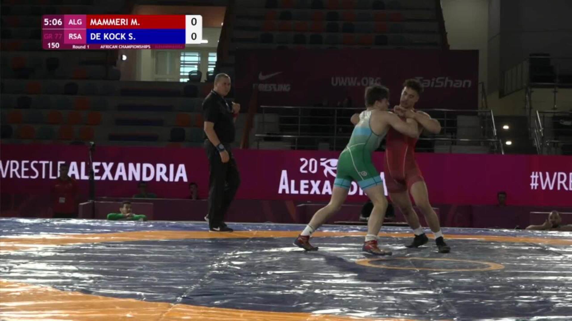 Mohamed MAMMERI (ALG) vs. Shaun DE KOCK (RSA) | AFRICAN CHAMPIONSHIPS 2024 | Round 1 | GR 77Kg