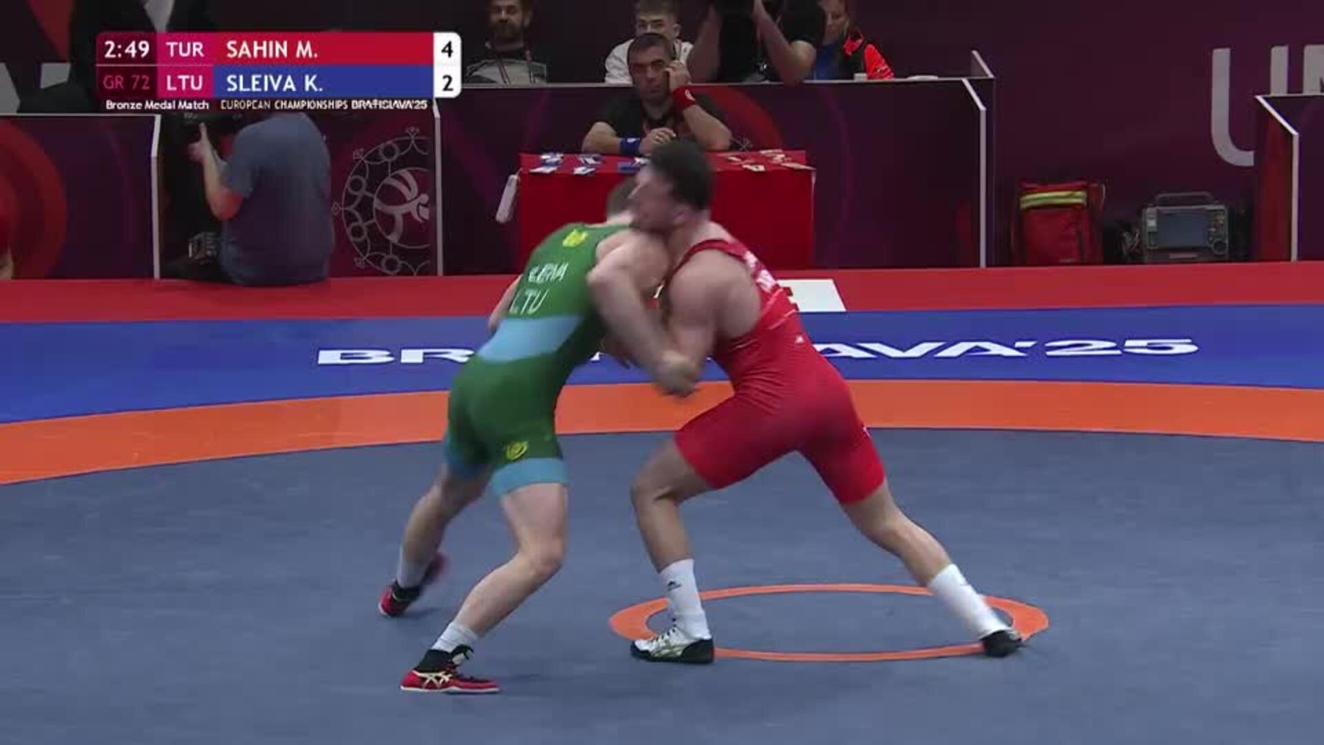 Mehmet Mustafa SAHIN (TUR) vs. Kristupas SLEIVA (LTU) | EUROPEAN ...