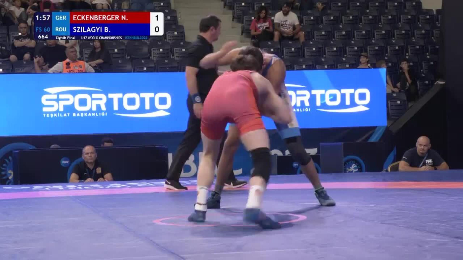 Eighth Final • FS 60Kg • Nick ECKENBERGER (GER) vs. Bernardo Valentin ...